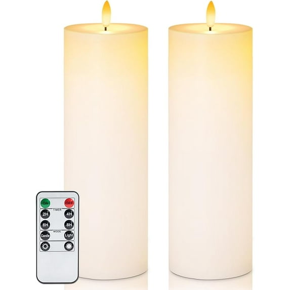 Raycare 4'' X 12'' Large Waterproof Outdoor Flameless Candle, Battery ...