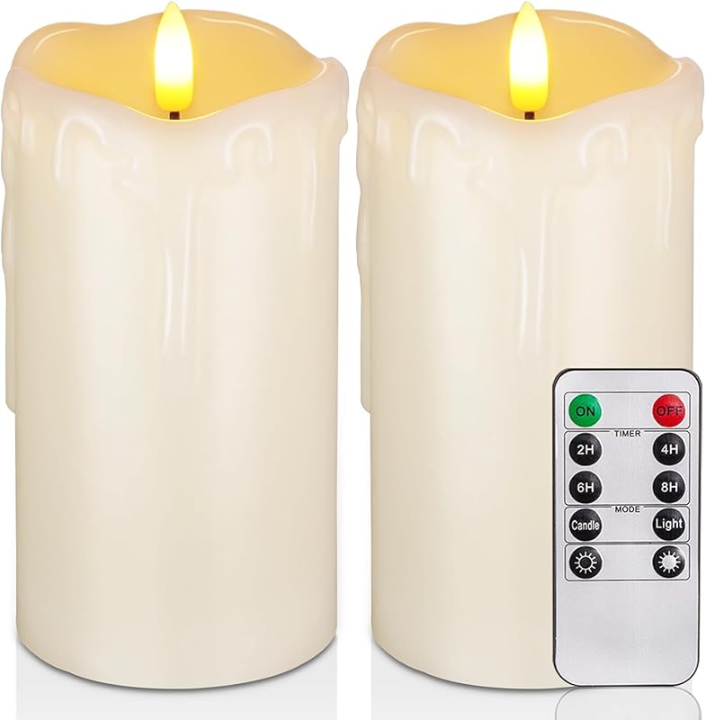 Raycare 6"x3" Outdoor Waterproof Flameless Candles, Battery Operated ...