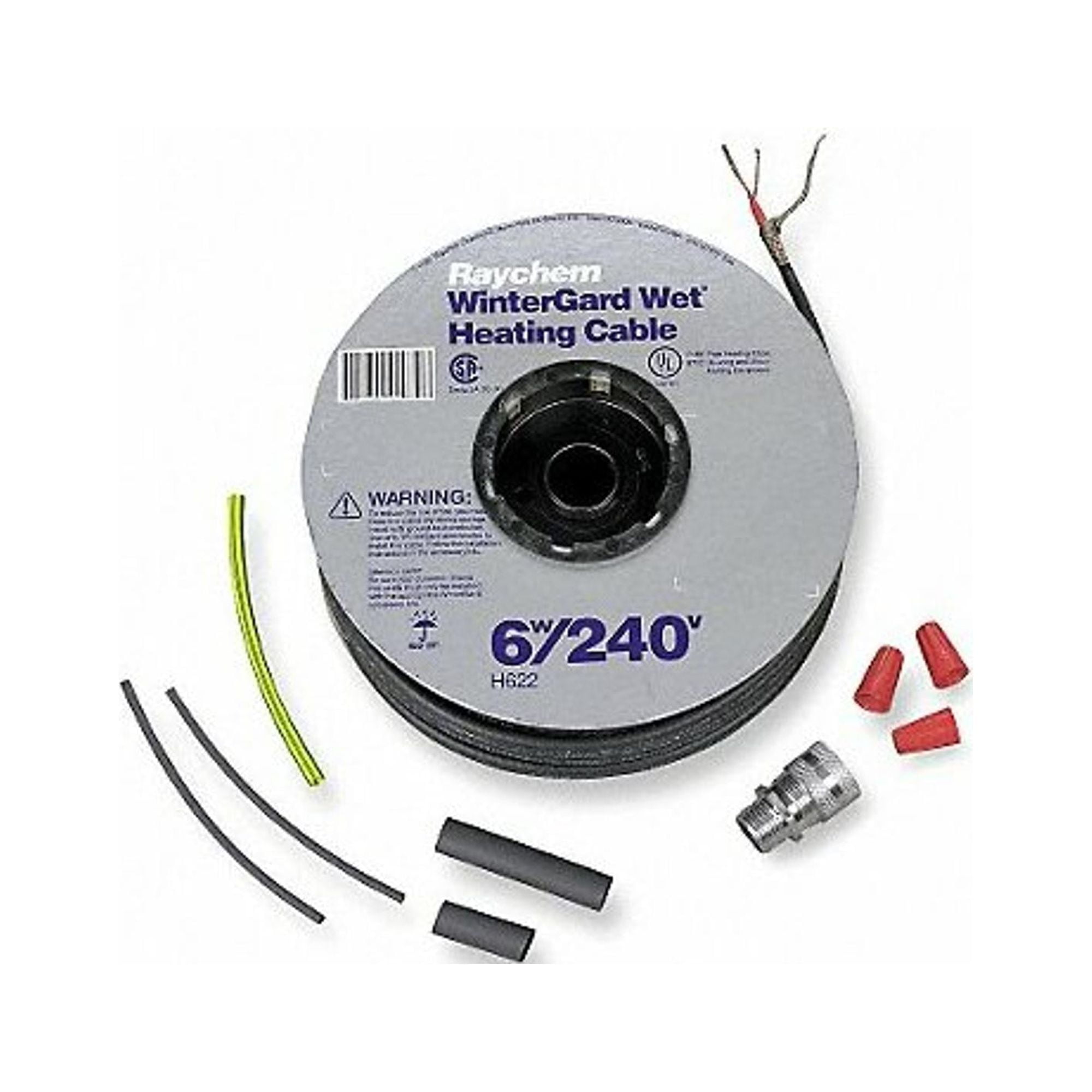 Raychem Electric Heating Cable Kit, 240VAC, 100 ft Length 449467-000 ...