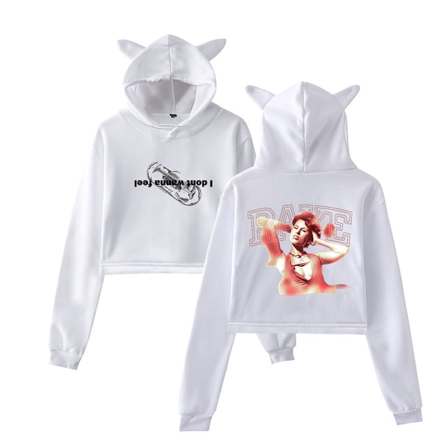 Raye Tour 2024 Short Hoodie Streetwear Cat Ear Sweatshirt Fashion Women ...