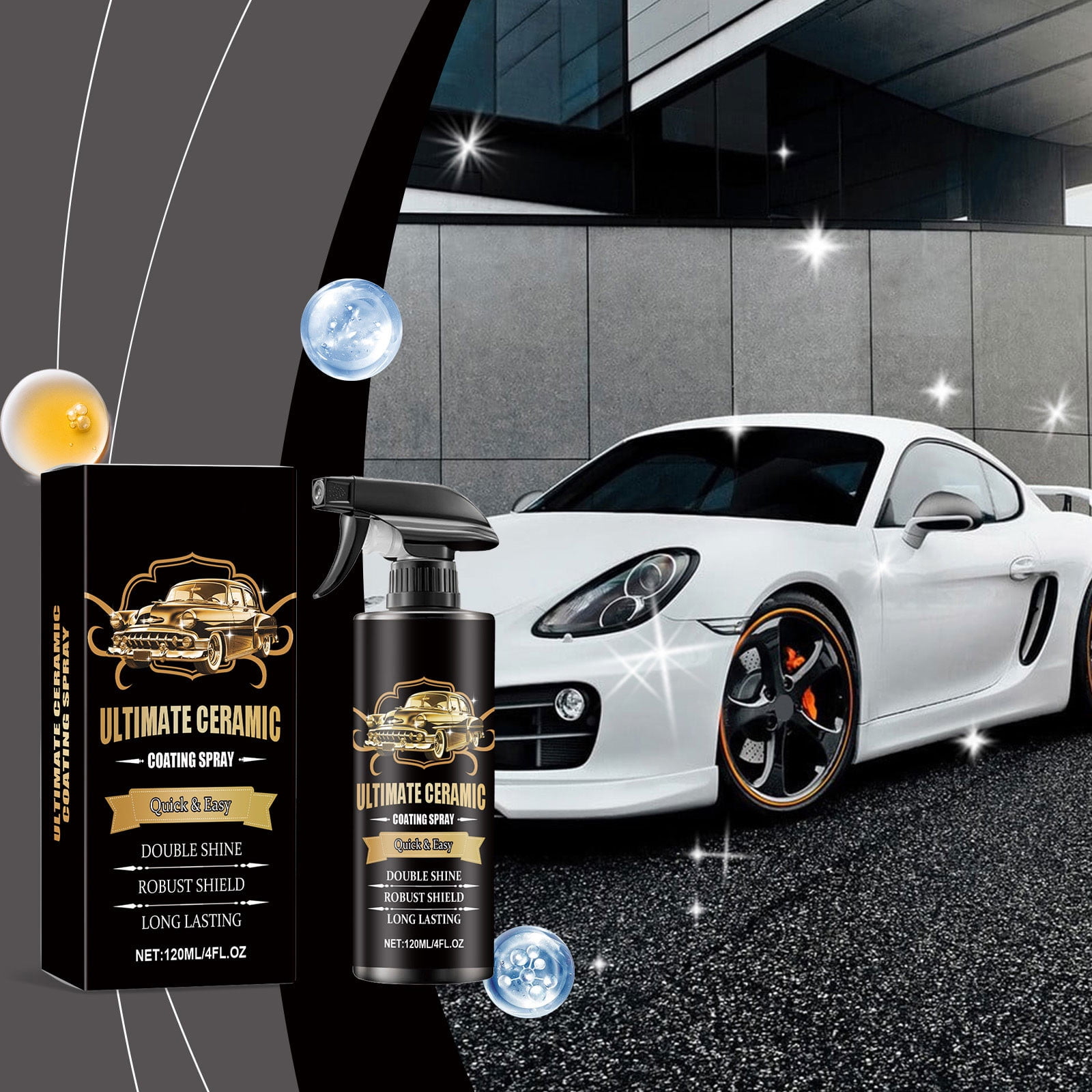 Rayhong 3-In-1 Car Ceramic Coating Spray, Automobile Coating Cleaner ...