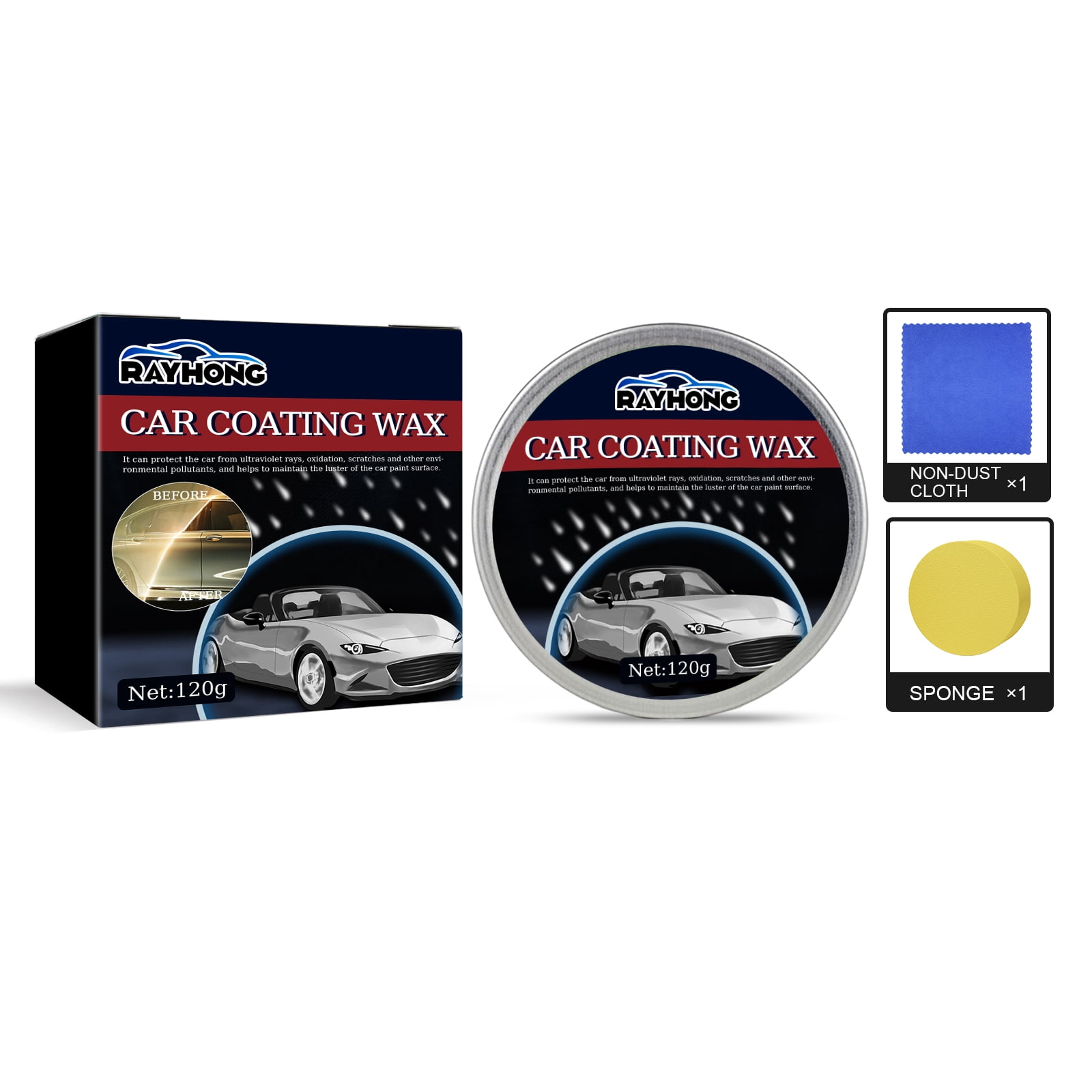 Rayhong Automobile Coating Wax Set, including car paint crystal coating ...