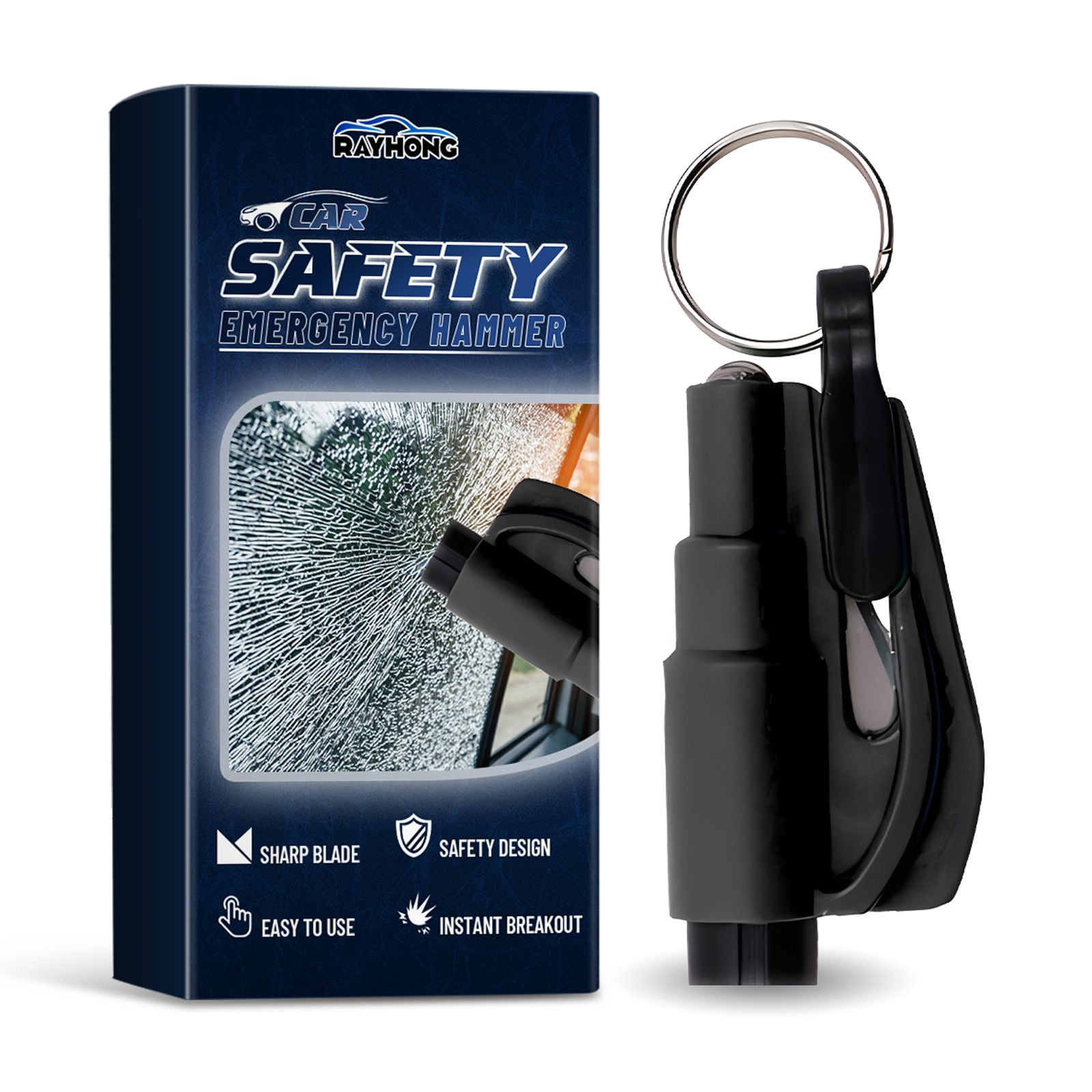 Rayhong Car Emergency Hammer Car Glass Car Window Breaking Tool Mini ...
