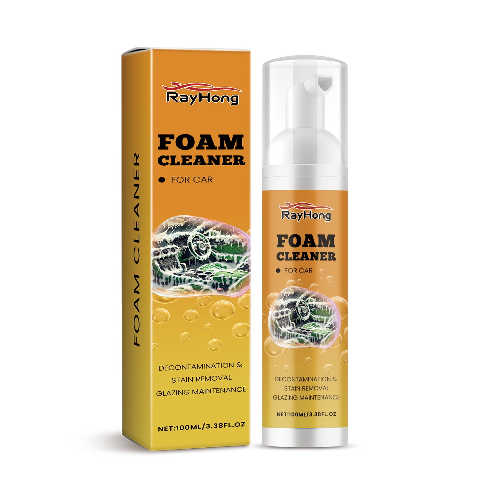 Rayhong Car Foam Cleaner Car Interior Maintenance Decontamination Waterproof Maintenance ...