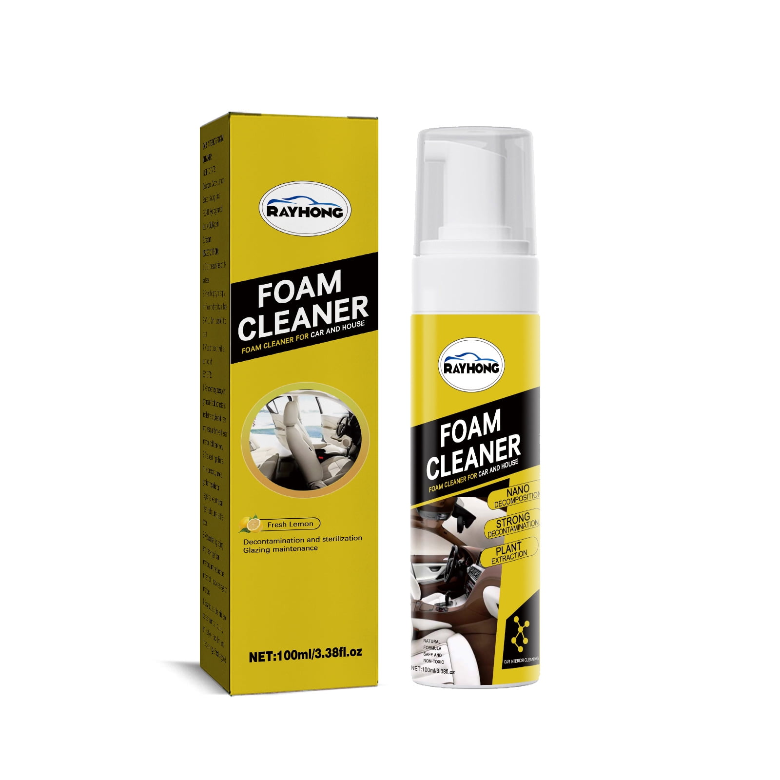 Rayhong Car Interior Foam Cleaner Interior Seat Dashboard Cleaning ...