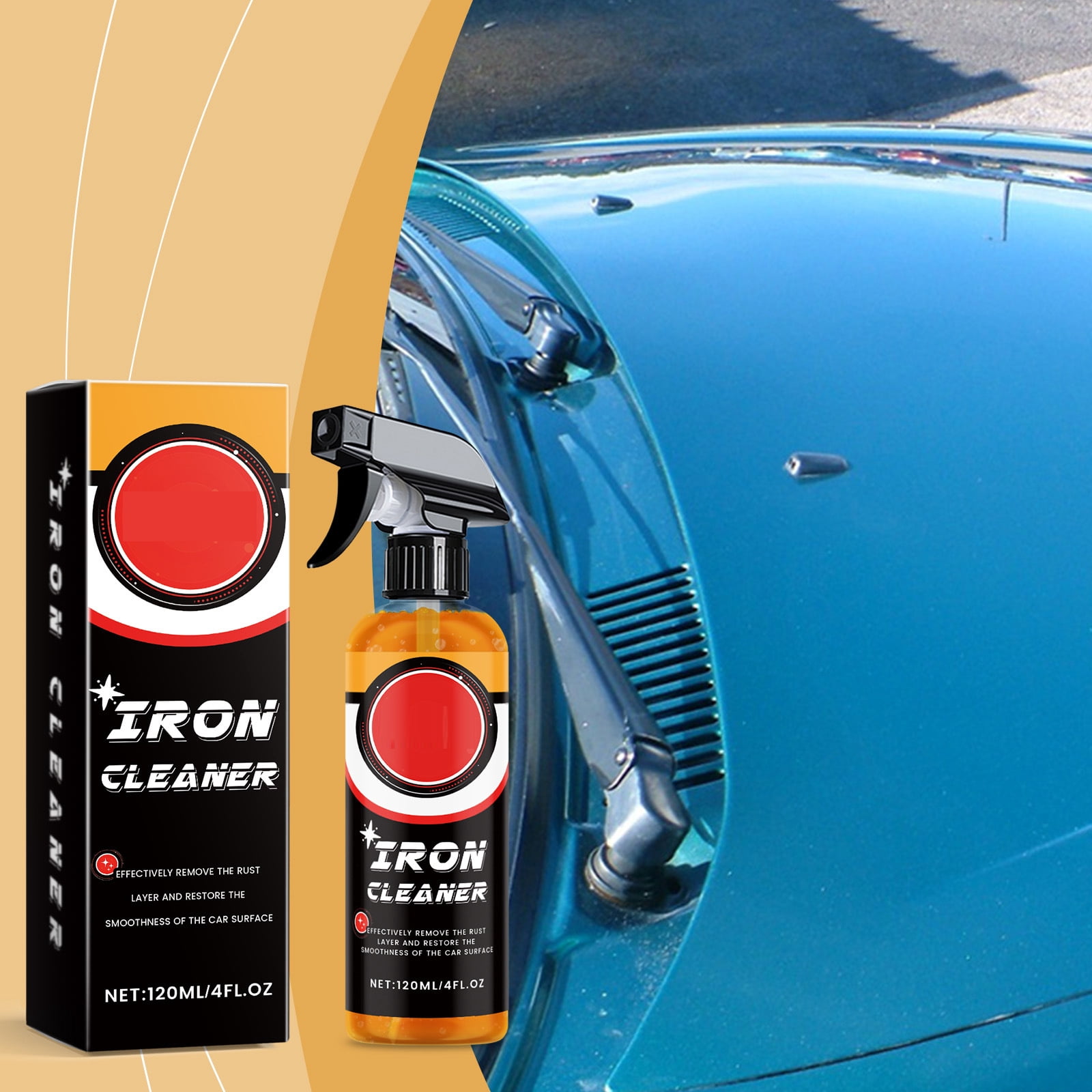 Rayhong Car Rust Remover Spray 1Pc + Care Solution, Rust And Stain ...