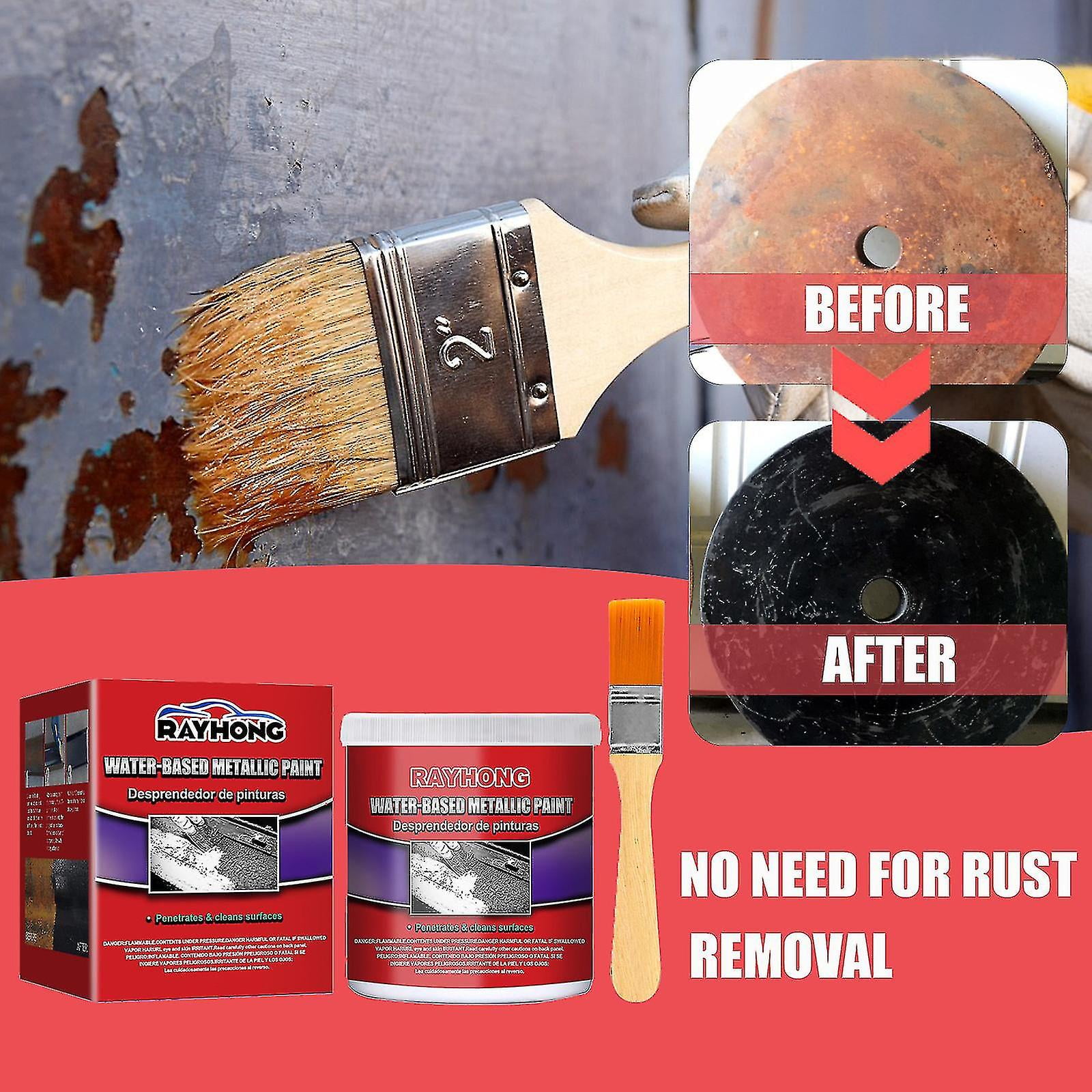 Rayhong Rust Free Primer Car Rust Converter Metal Refurbish Loose Rust ...