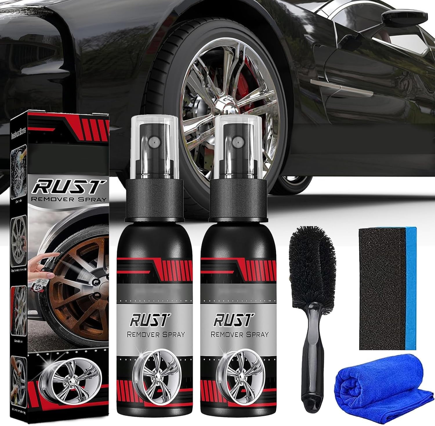 Rayhong Rust Remover Spray, Car Rust Remover Spray, Multi-Functional ...