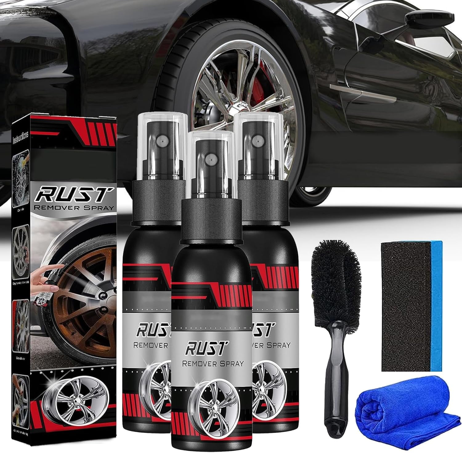 Rayhong Rust Remover Spray, Car Rust Remover Spray, Multi-Functional ...