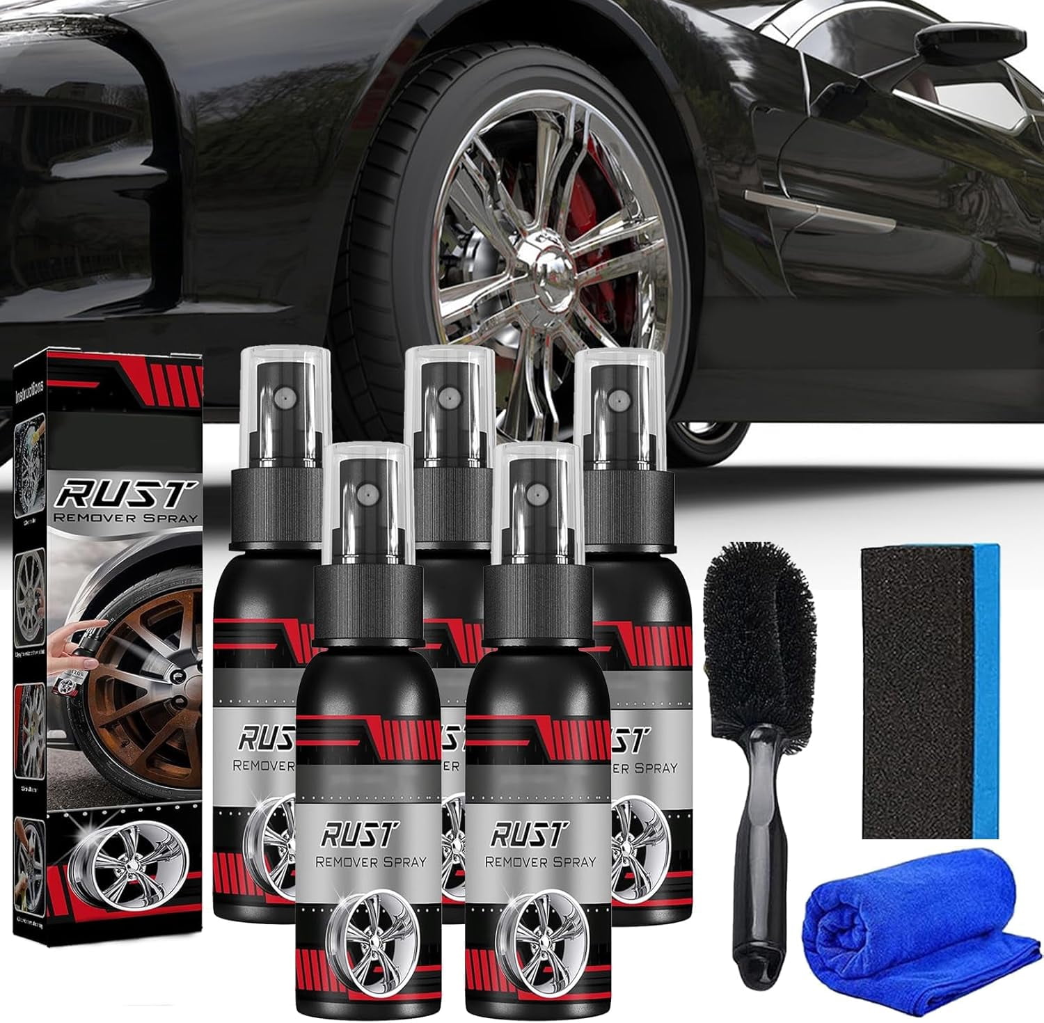 Rayhong Rust Remover Spray, Car Rust Remover Spray, Multi-Functional ...
