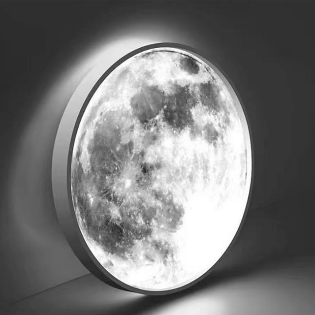 Raykho 9.5-inch Moon LED Wall Lamp, Integrated LED, Corded Electric ...