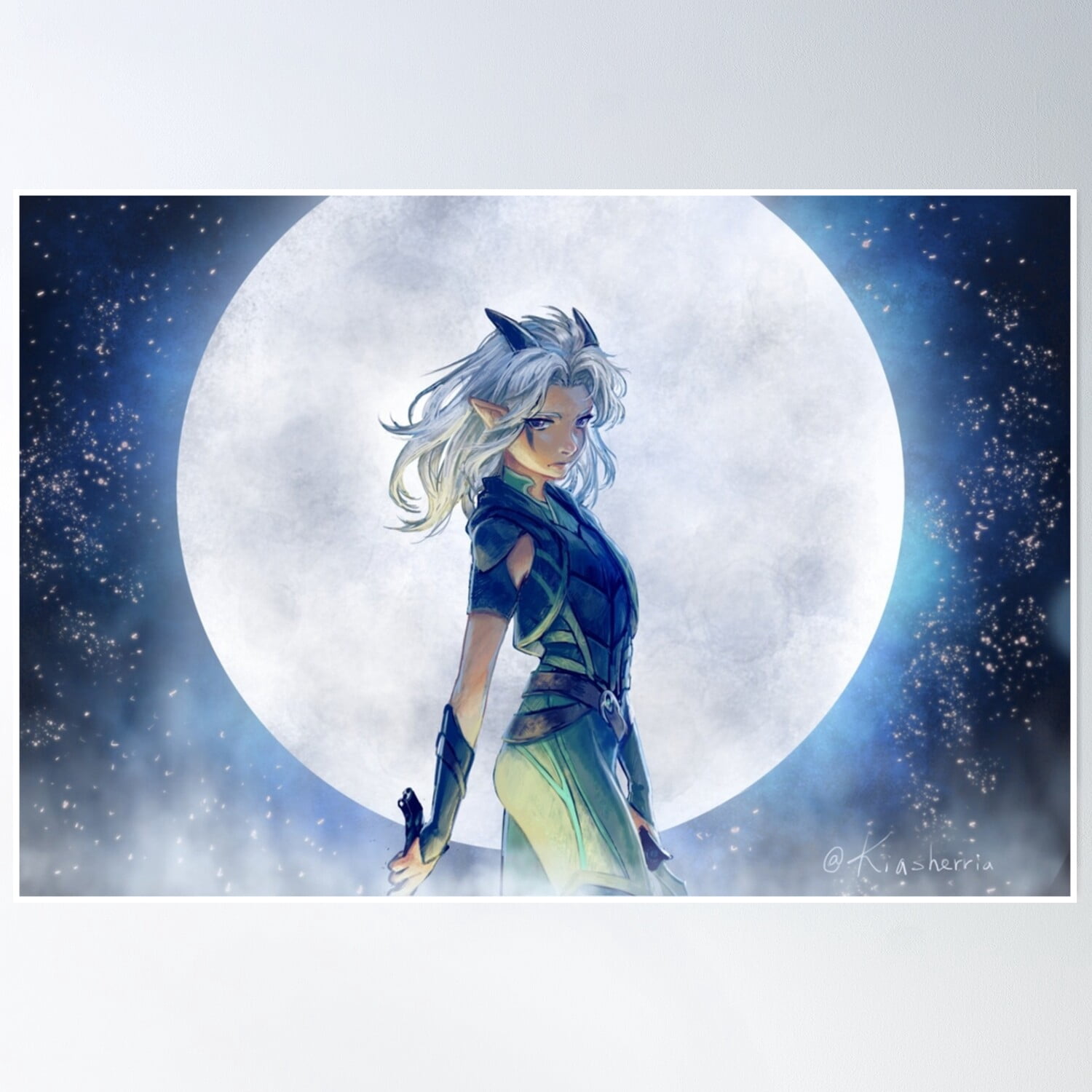 Rayla And Moon Poster Wall Art, Modern Wall Decor, 8x12 UNFRAMED ...