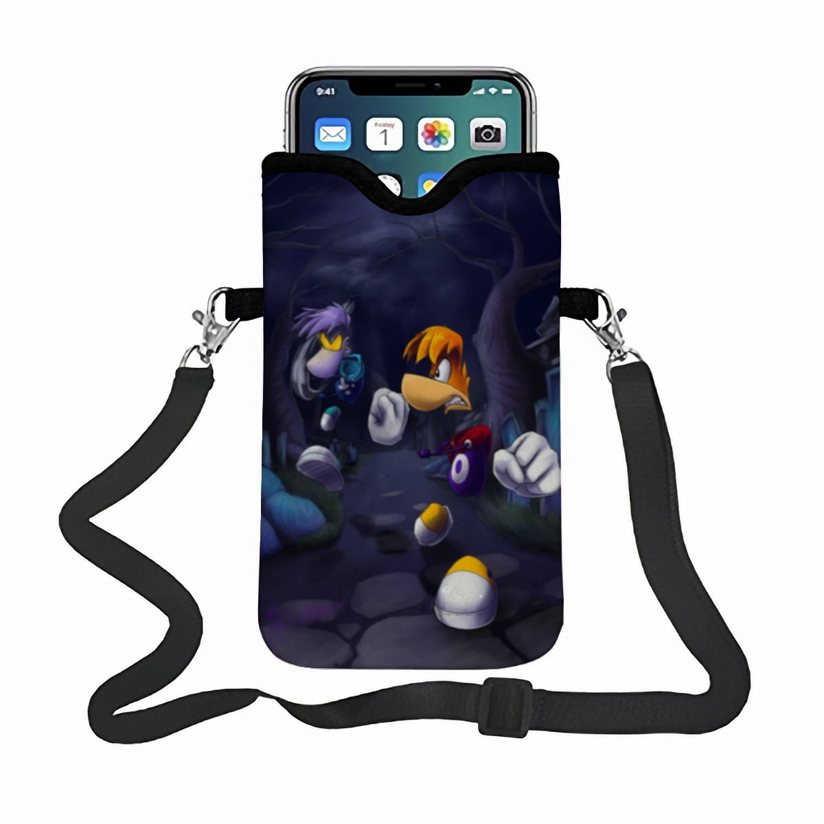 Rayman Legends crossbody phone pouch, equipped with an adjustable strap ...