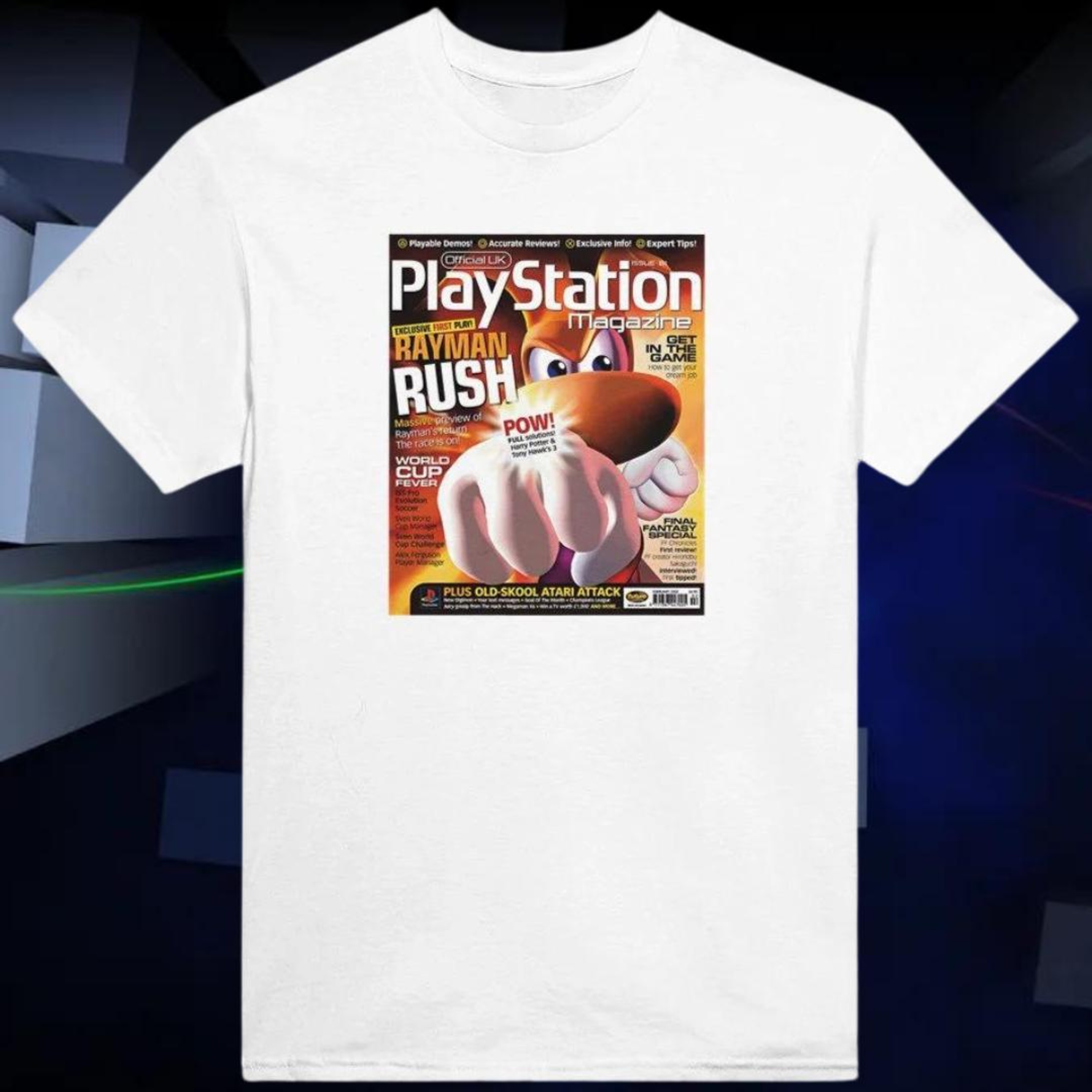 Rayman Playstaion Magazine Retro Gaming T-shirt - Walmart.com