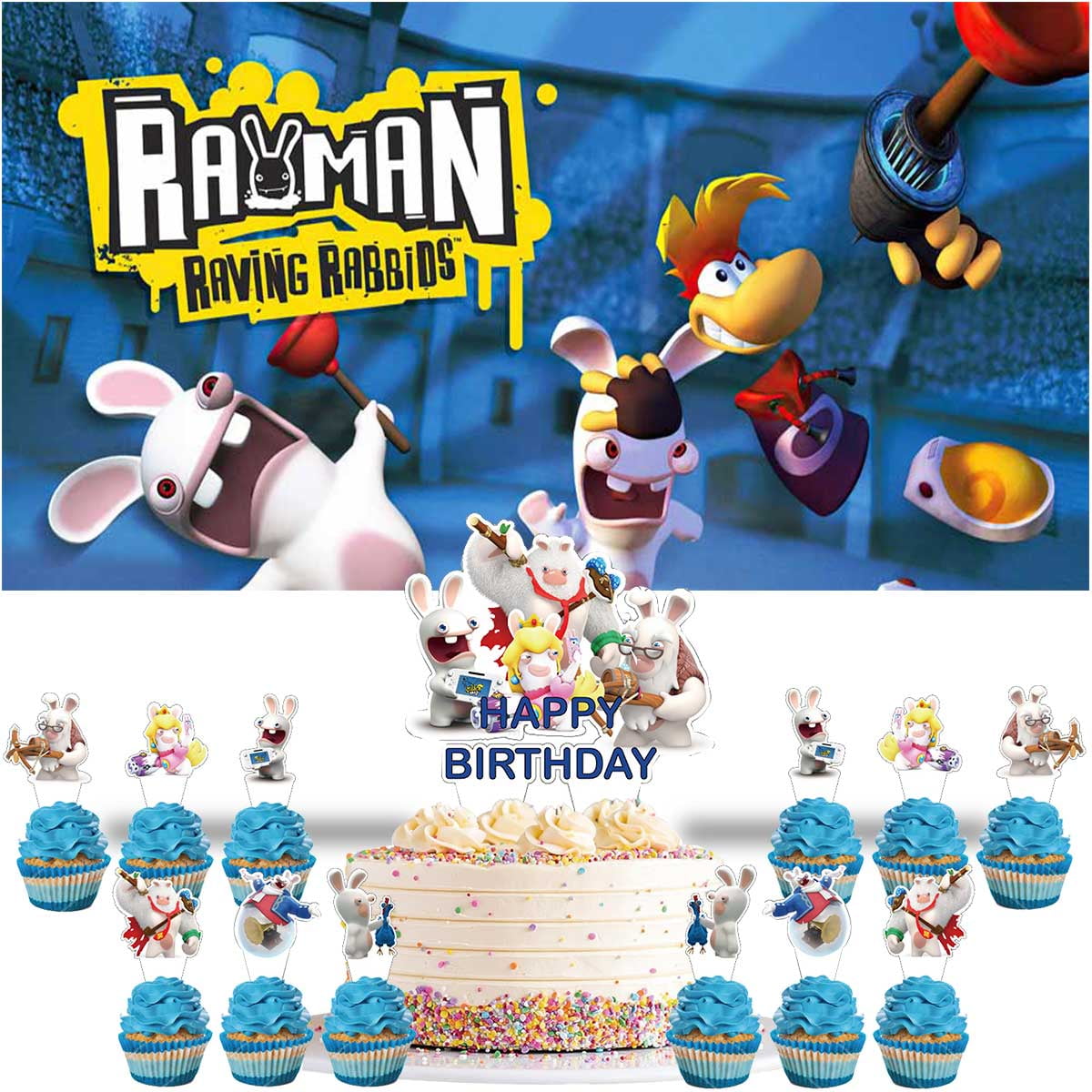 Rayman Raving Rabbids Birthday Supplies Plates Decorations Decor ...