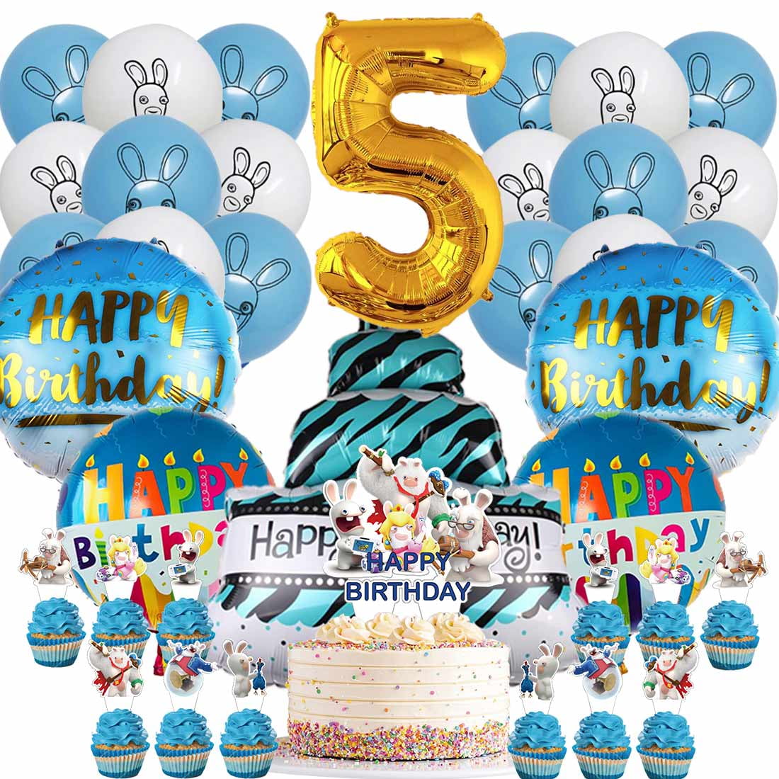 Rayman Raving Rabbids Party Supplies 5th Decor Kit Balloons Birthday ...