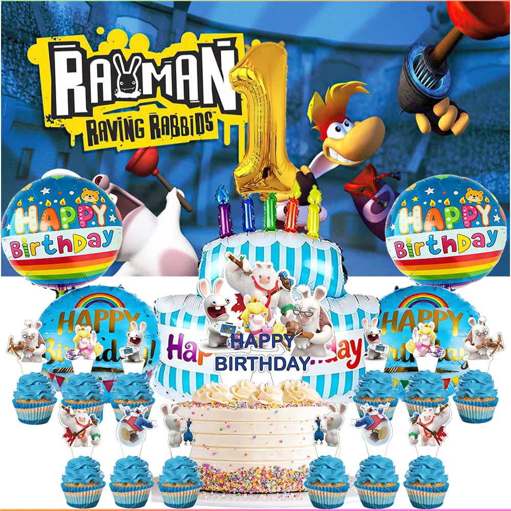 Rayman Raving Rabbids Party Supplies Decor 1st Kit Balloons Birthday ...