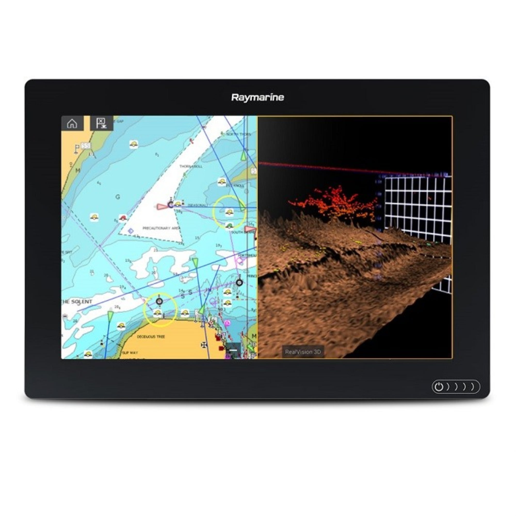 Raymarine Axiom 12 RV, 12.1in LCD TouchScreen, RealVision 3D Sonar, 72 ...