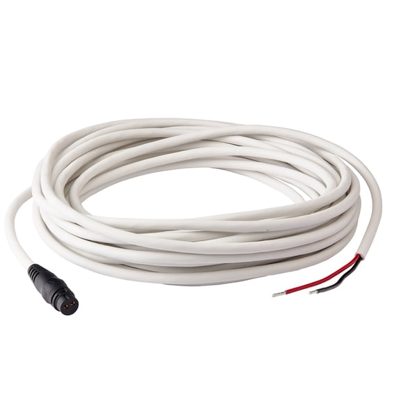 11" White Contemporary Quantum Power Cable with Bare Wire: Computer ...