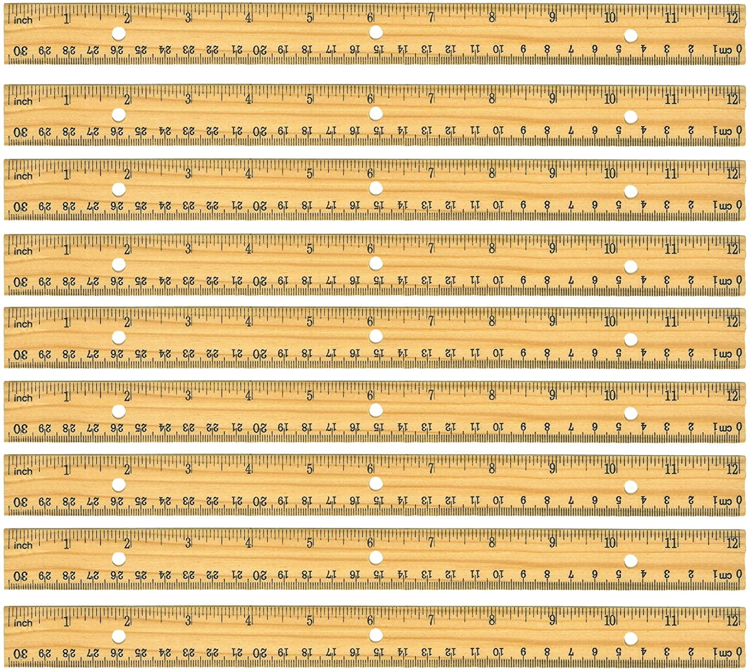 Raymond Geddes Home Office Wooden 12-Inch Ruler (Pack of 24) - Walmart.com