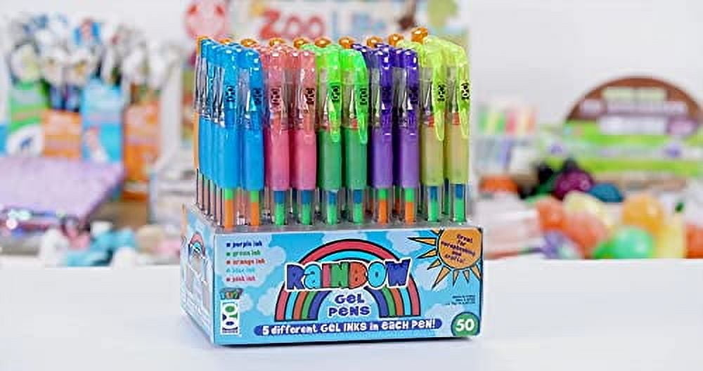 Raymond Geddes Rainbow Color Assorted Gel Pens (Pack of 50) - Walmart.com