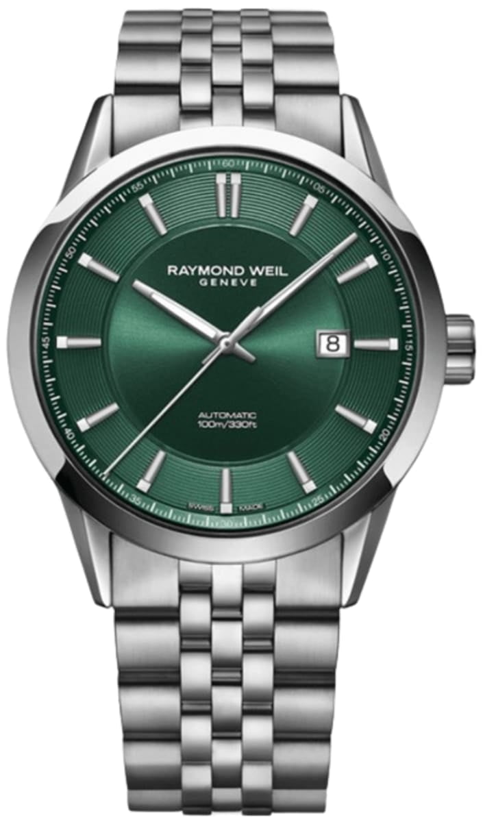 Raymond Weil Freelancer Automatic Green Dial Men's Watch 2731-ST-52001 ...