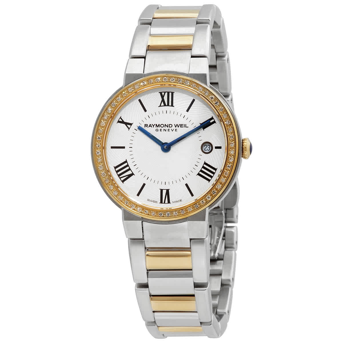 Raymond Weil Jasmine Quartz Diamond Silver Dial Ladies Watch 5245-SPS ...