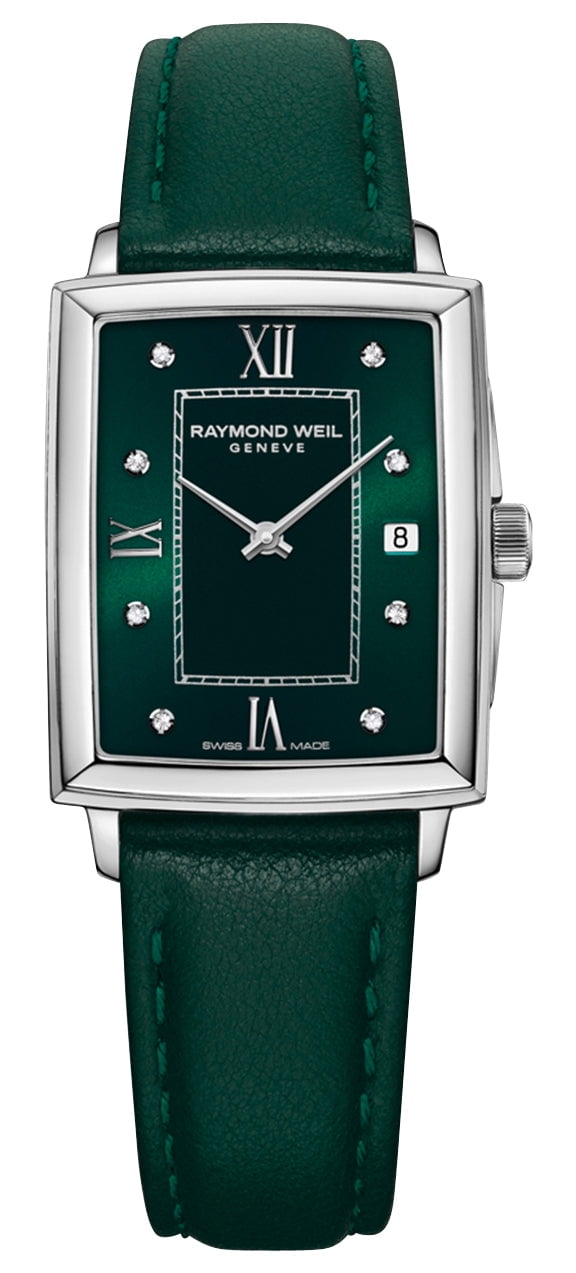 Raymond Weil Toccata Stainless Steel Green Dial Green Leather Strap ...