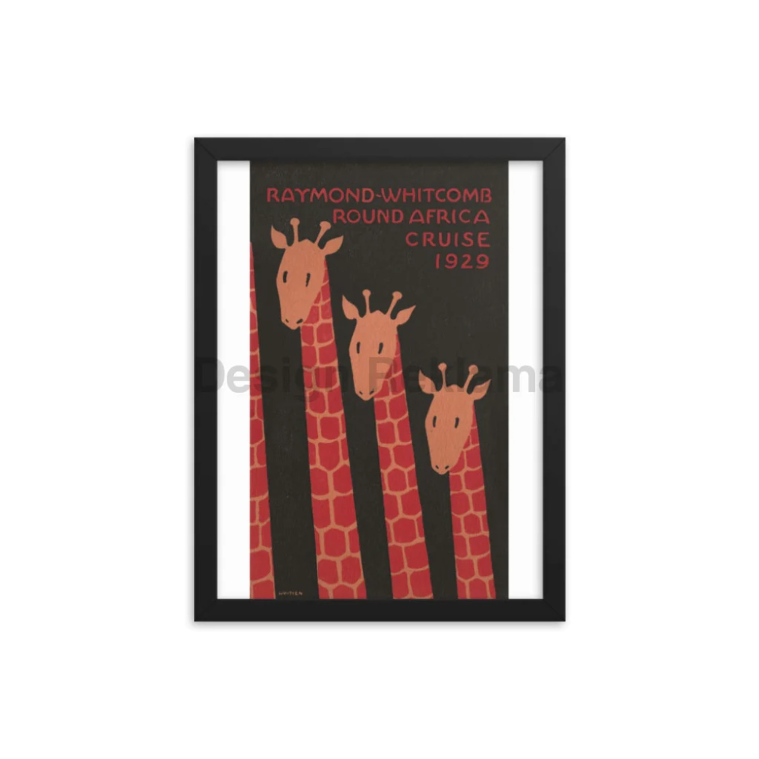 Raymond Whitcomb Round Africa Cruise, 1929. Framed Vintage Travel ...