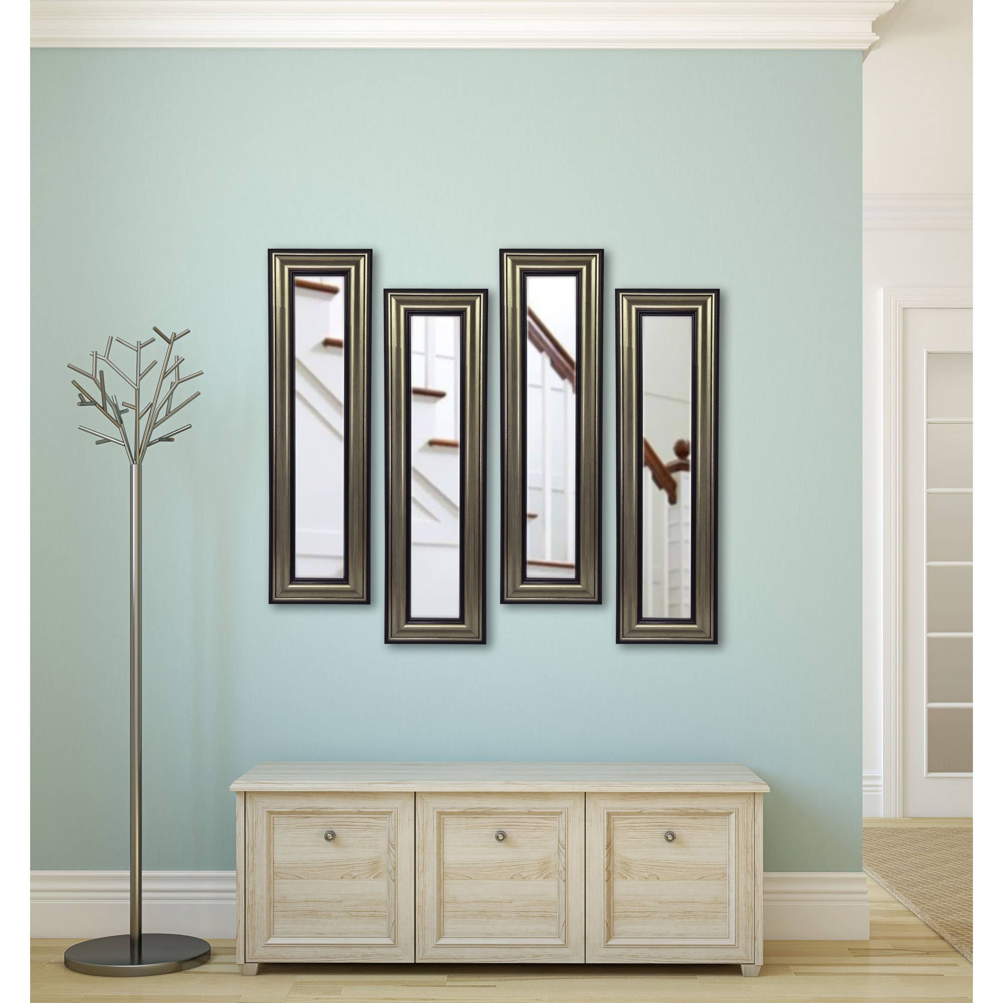 Rayne Antique Silver Mirror Panel, Set of 4 - Walmart.com
