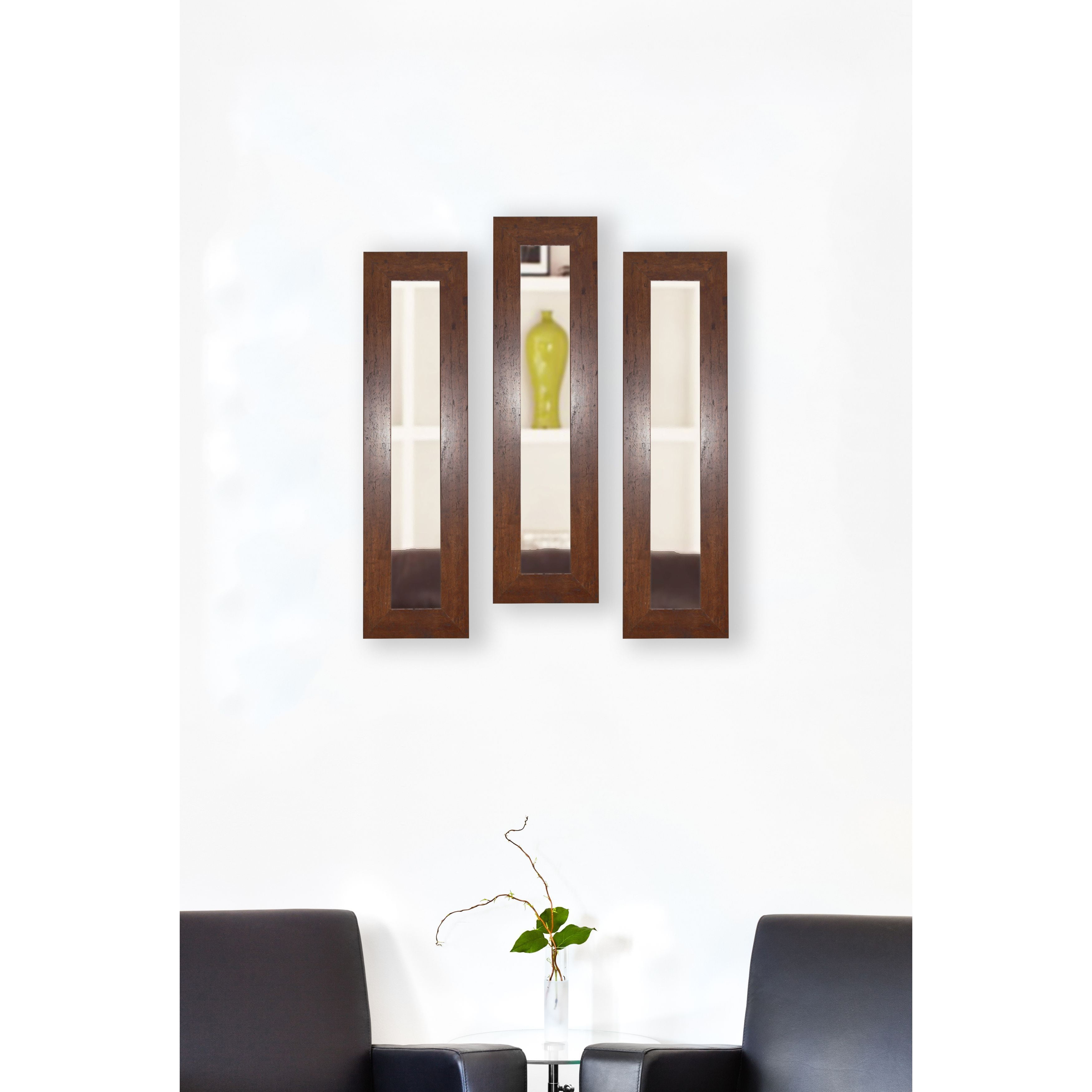 Rayne Mirrors American Made Rustic Dark Walnut Mirror Panel - Dark ...