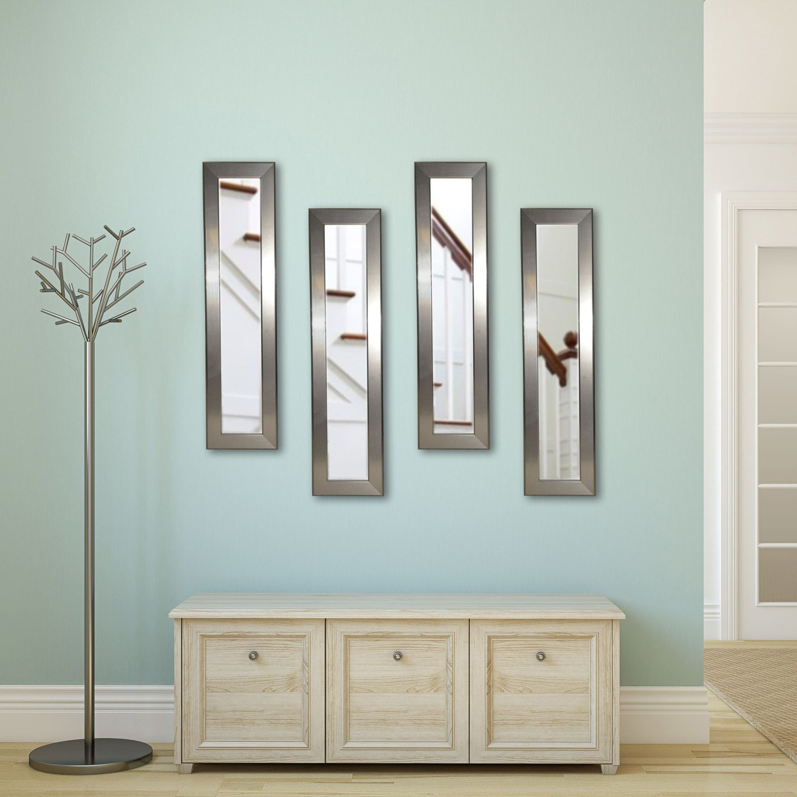 Rayne Mirrors American Made Silver Rounded Mirror Panel - Walmart.com