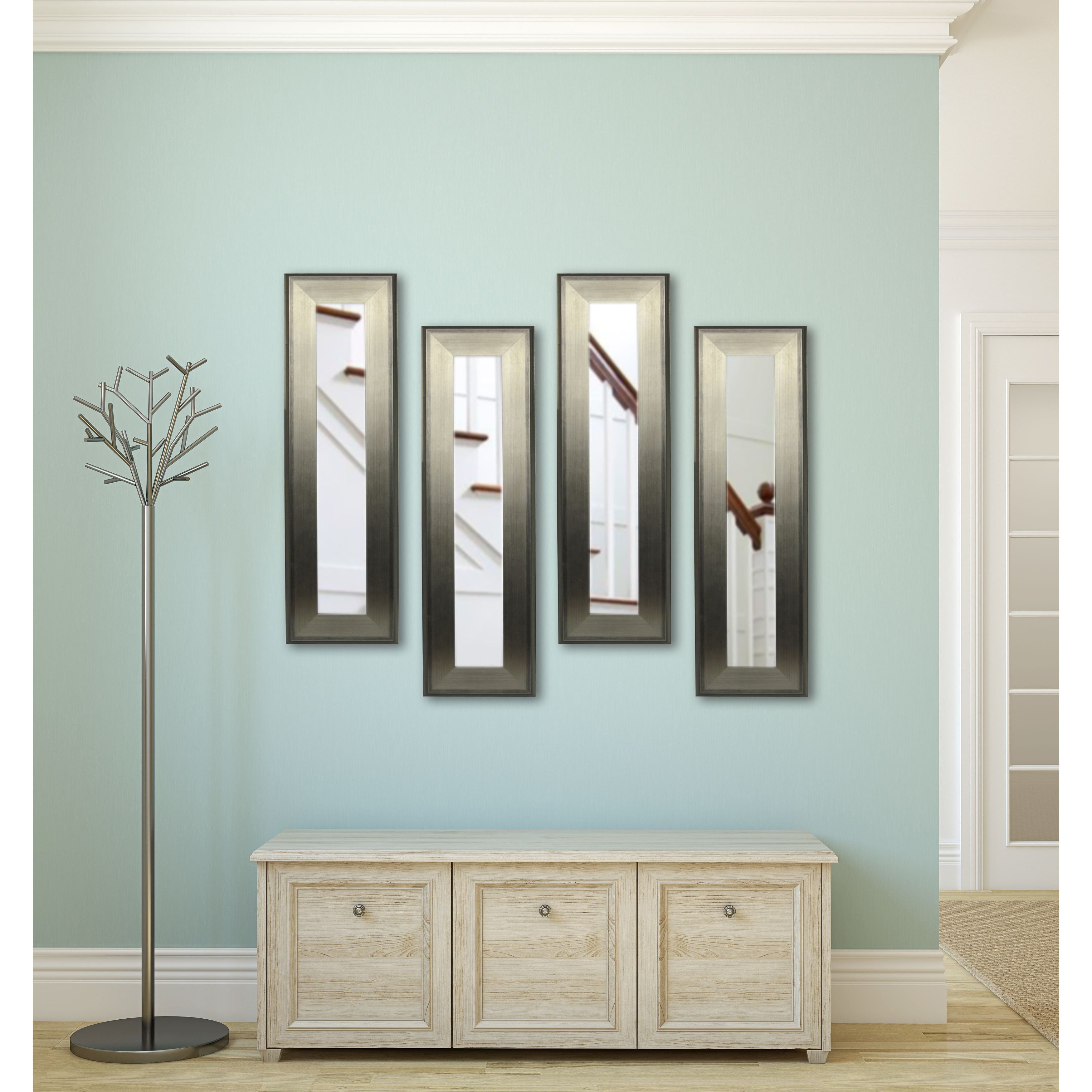 Rayne Mirrors Molly Dawn Brushed Aged Silvertone Wall Mirror - Walmart.com