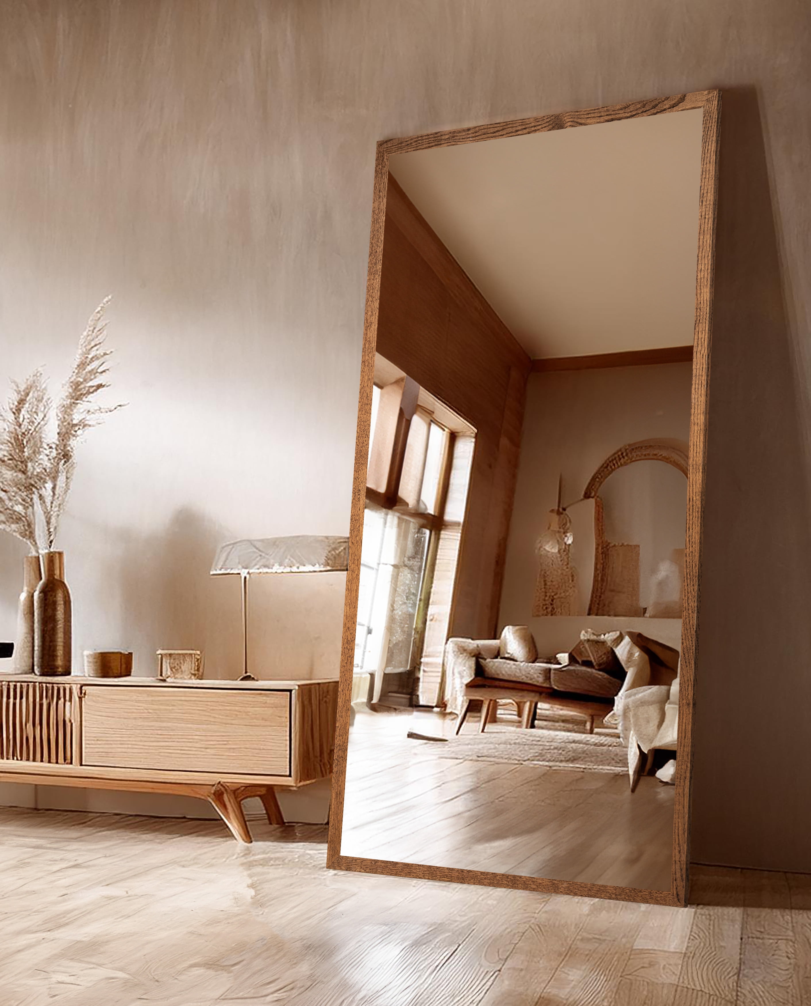 Rayne Mirrors Ozark 2" Hardwood Tall Wall Mirror 75"x30" Leaning Floor ...