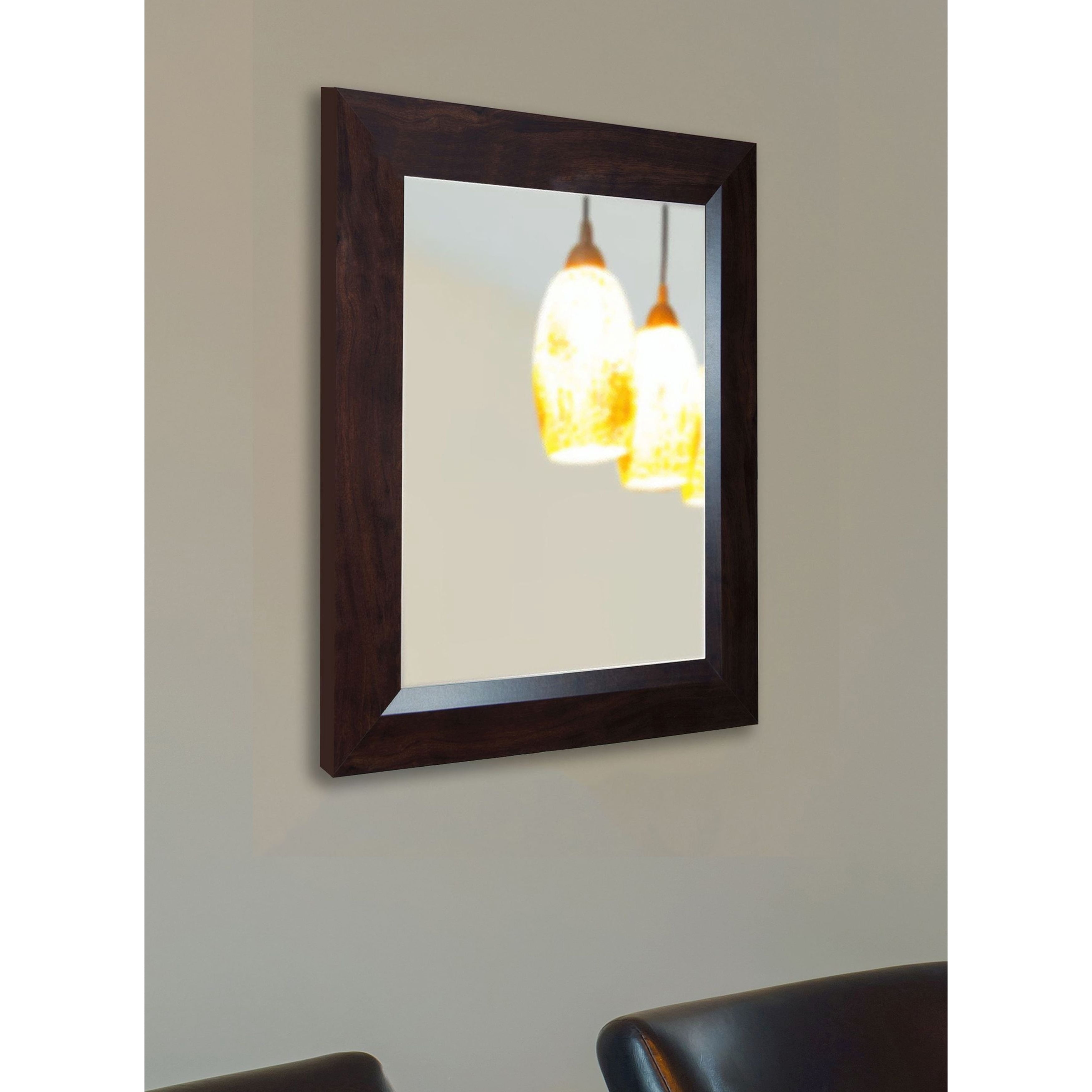 Rayne Mirrors Rayne Midwest Walnut Vanity Wall Mirror - Walmart.com