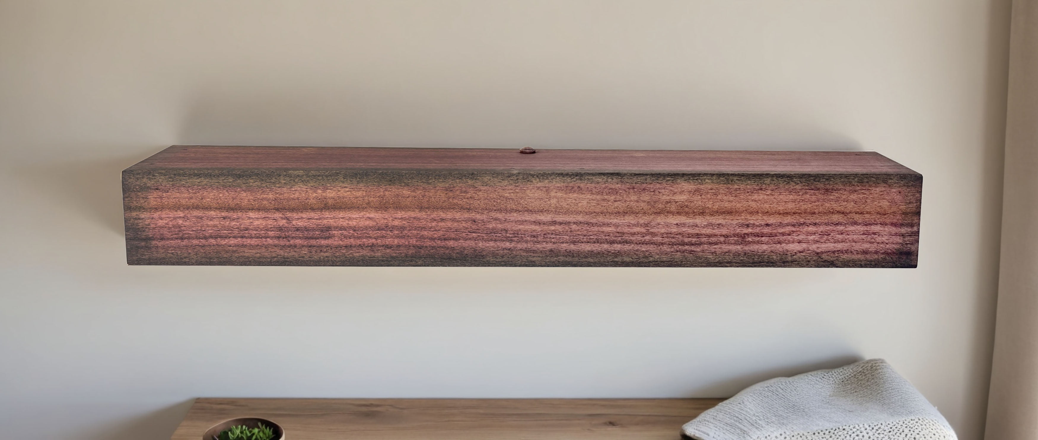 Rayne Poplar Floating Shelf 12x6x3in Black Cherry - Walmart.com