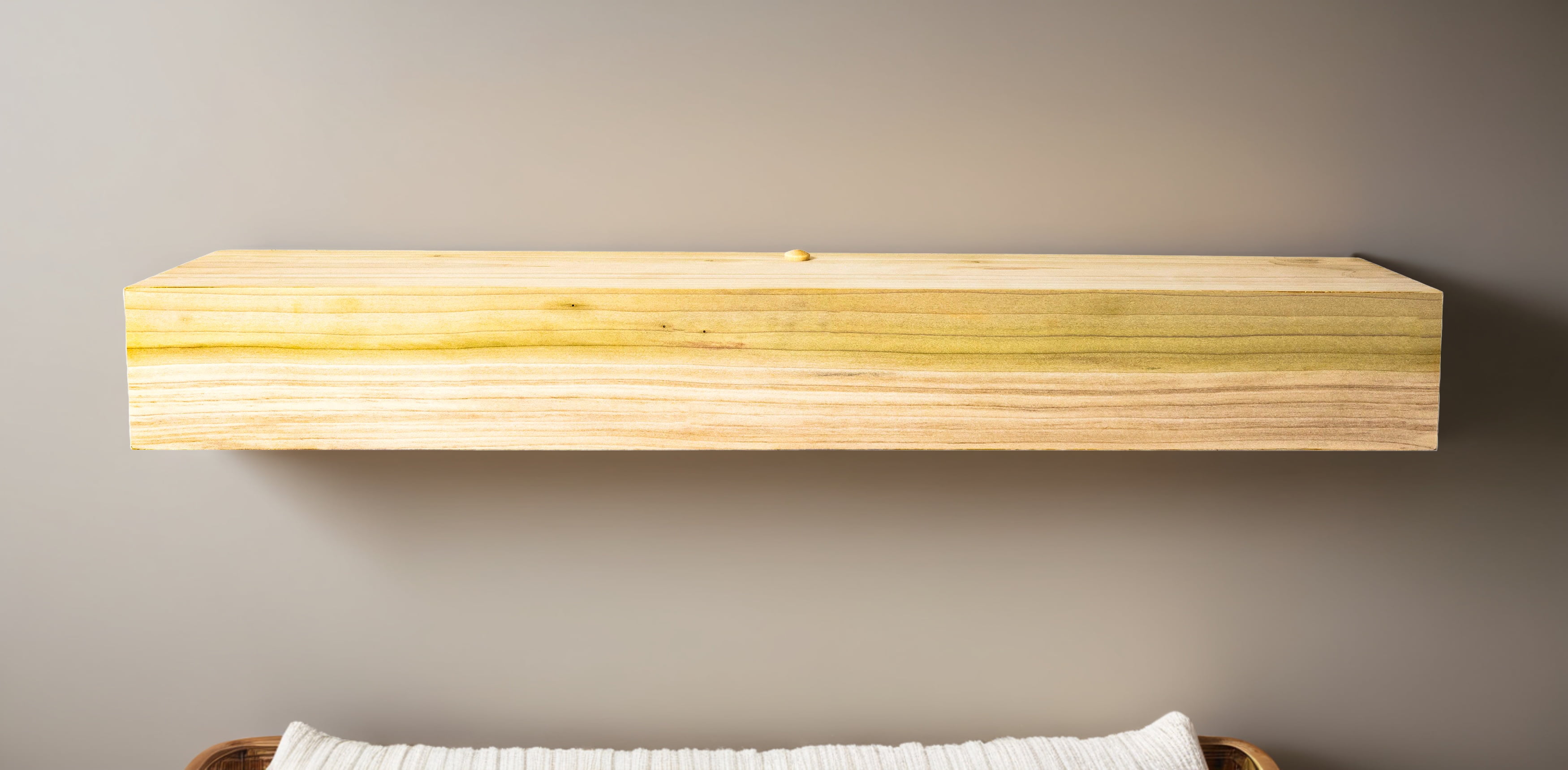 Rayne Poplar Floating Shelf 27x6x6in Natural - Walmart.com