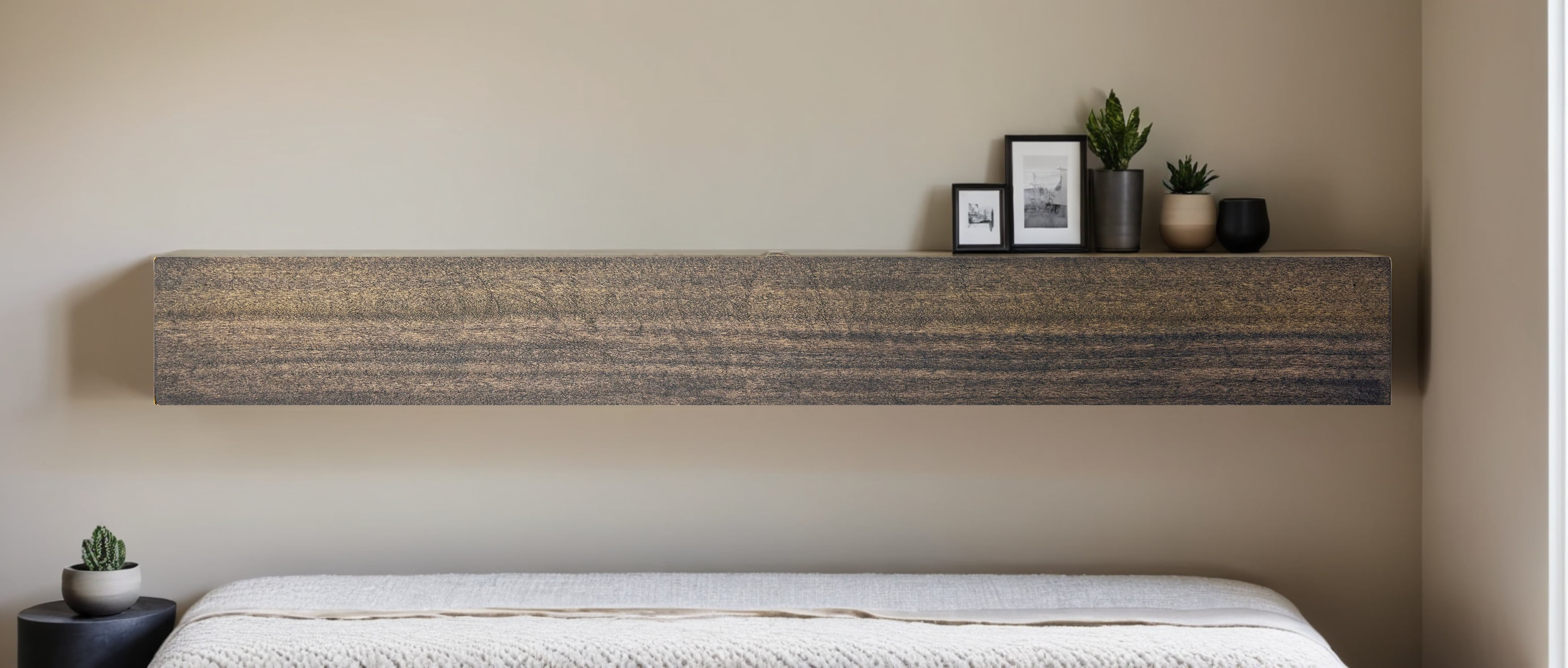Rayne Poplar Floating Shelf 55x5x4in Ebony - Walmart.com