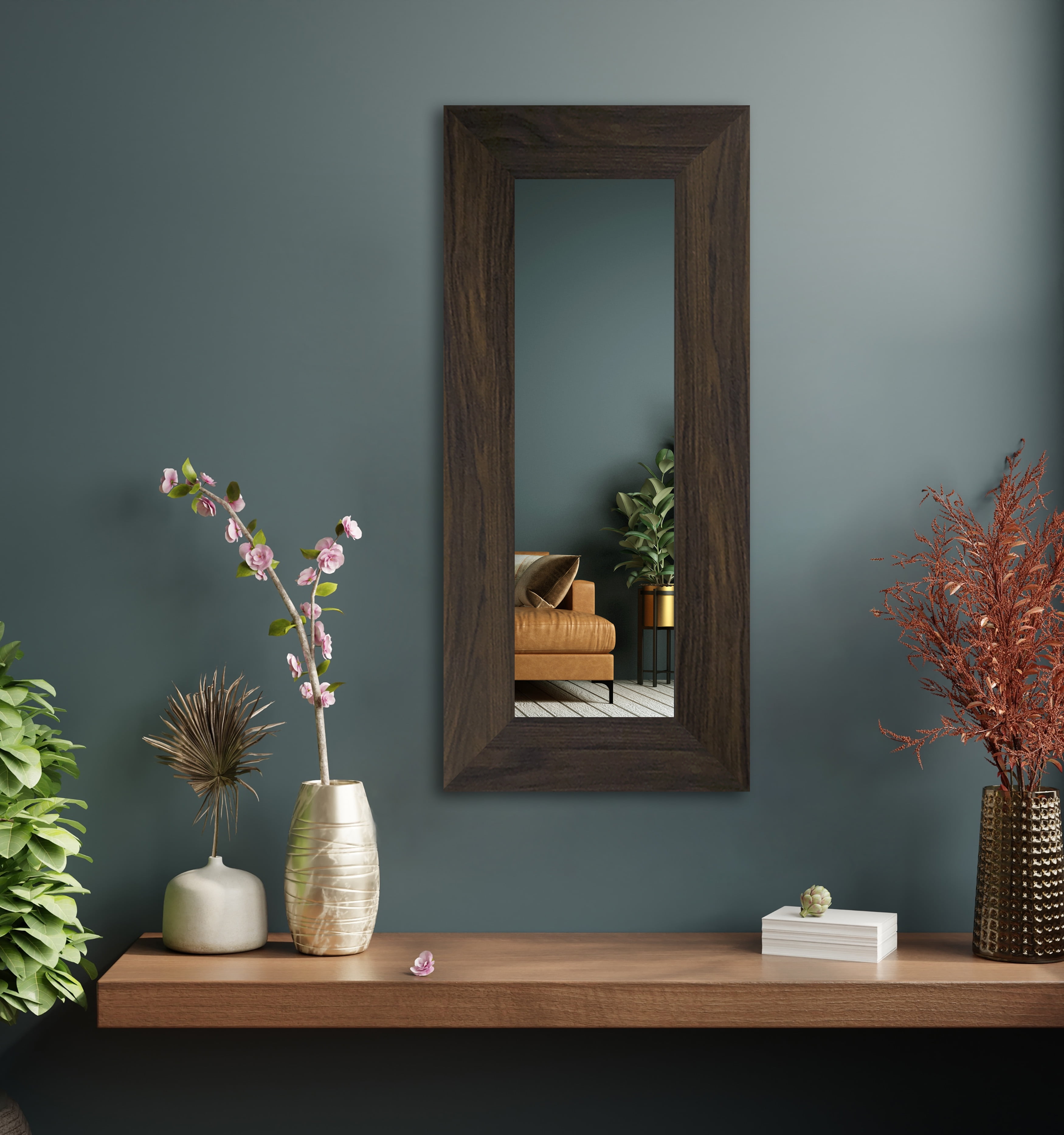 Rayne Wide 33 X 20 BLACK WALNUT Mirror - Walmart.com