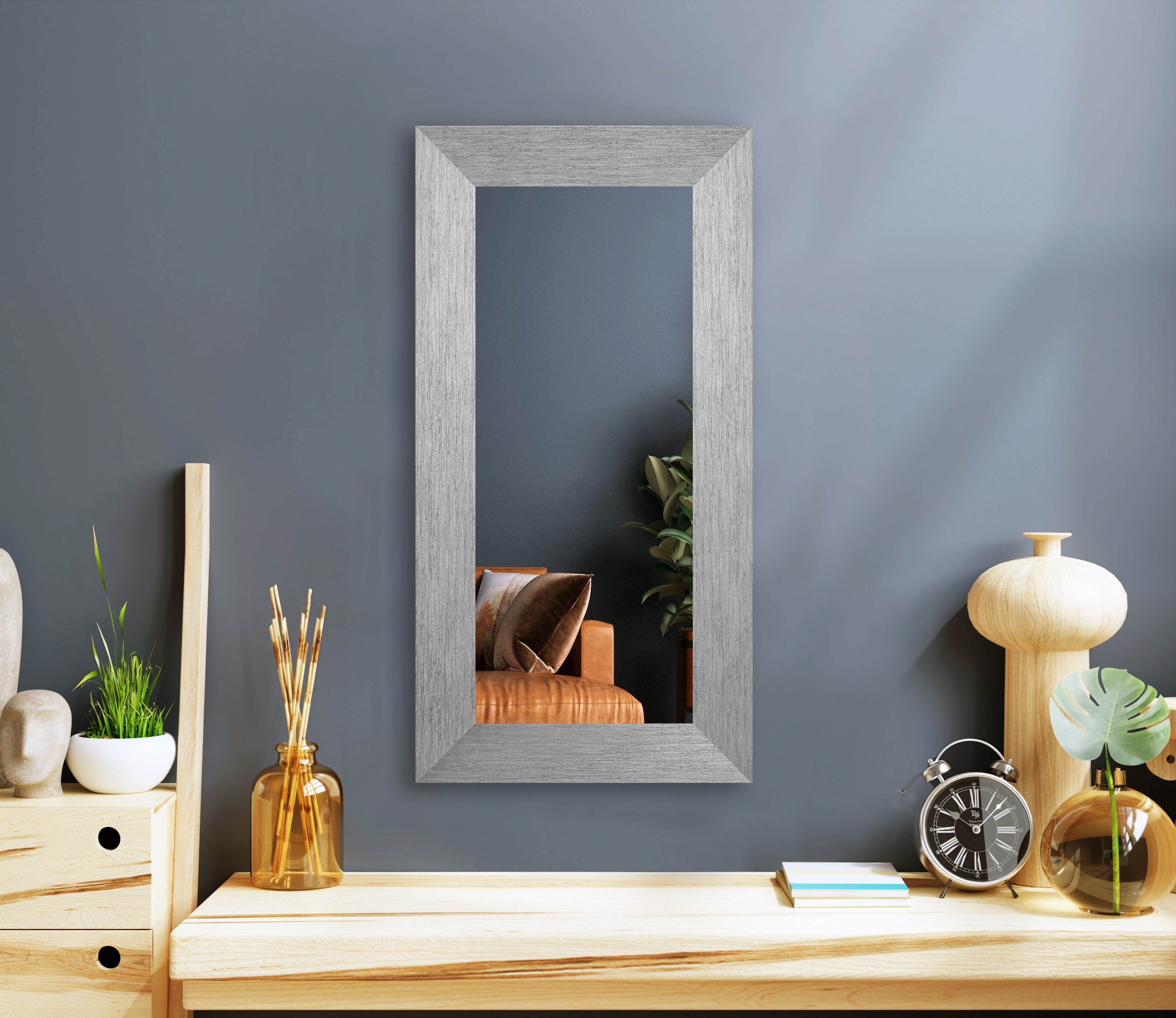 Rayne Wide 33 X 20 BRUSHED SILVER Mirror - Walmart.com