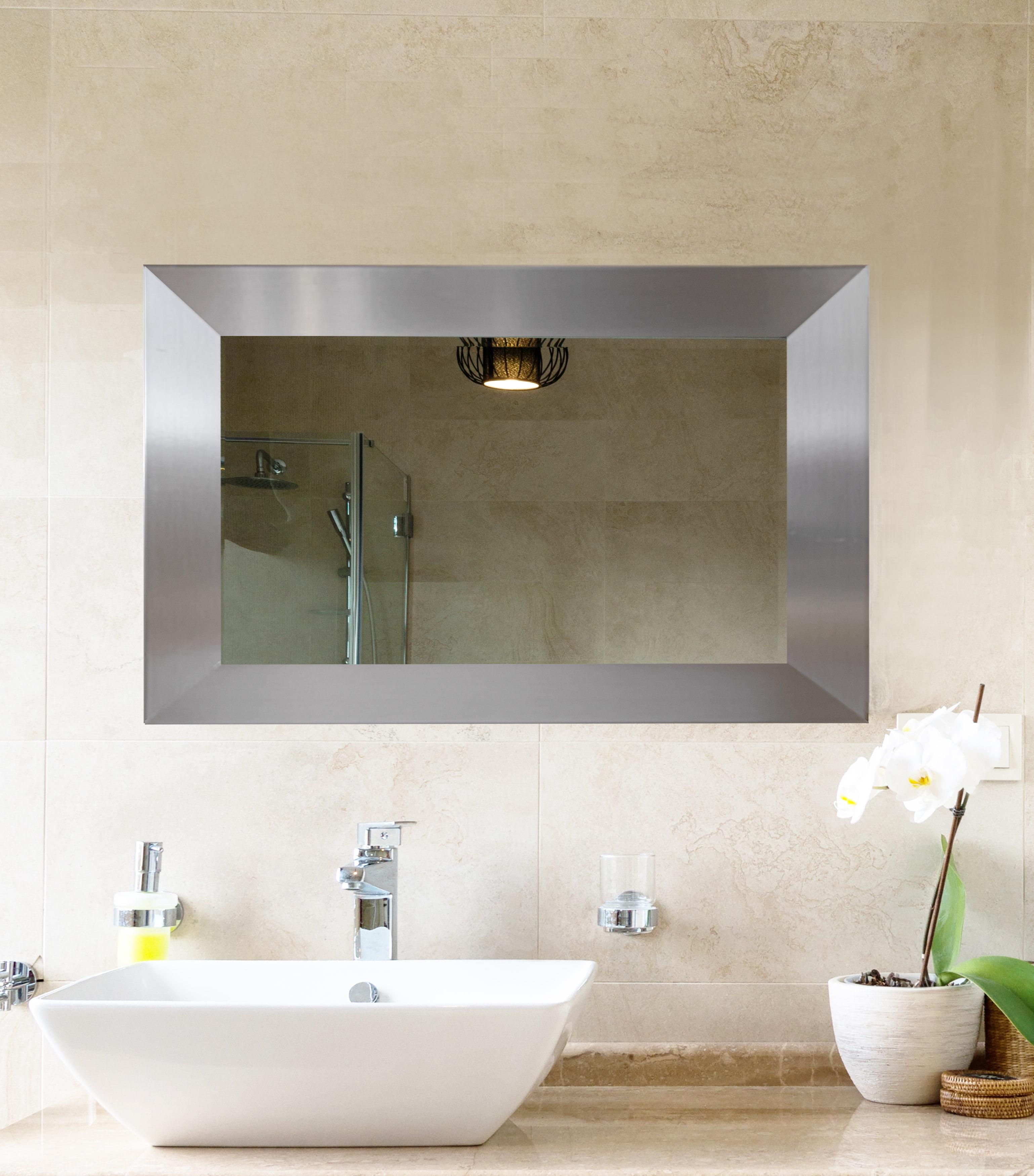 Rayne Wide 33 X 24 Silver Mirror - Walmart.com