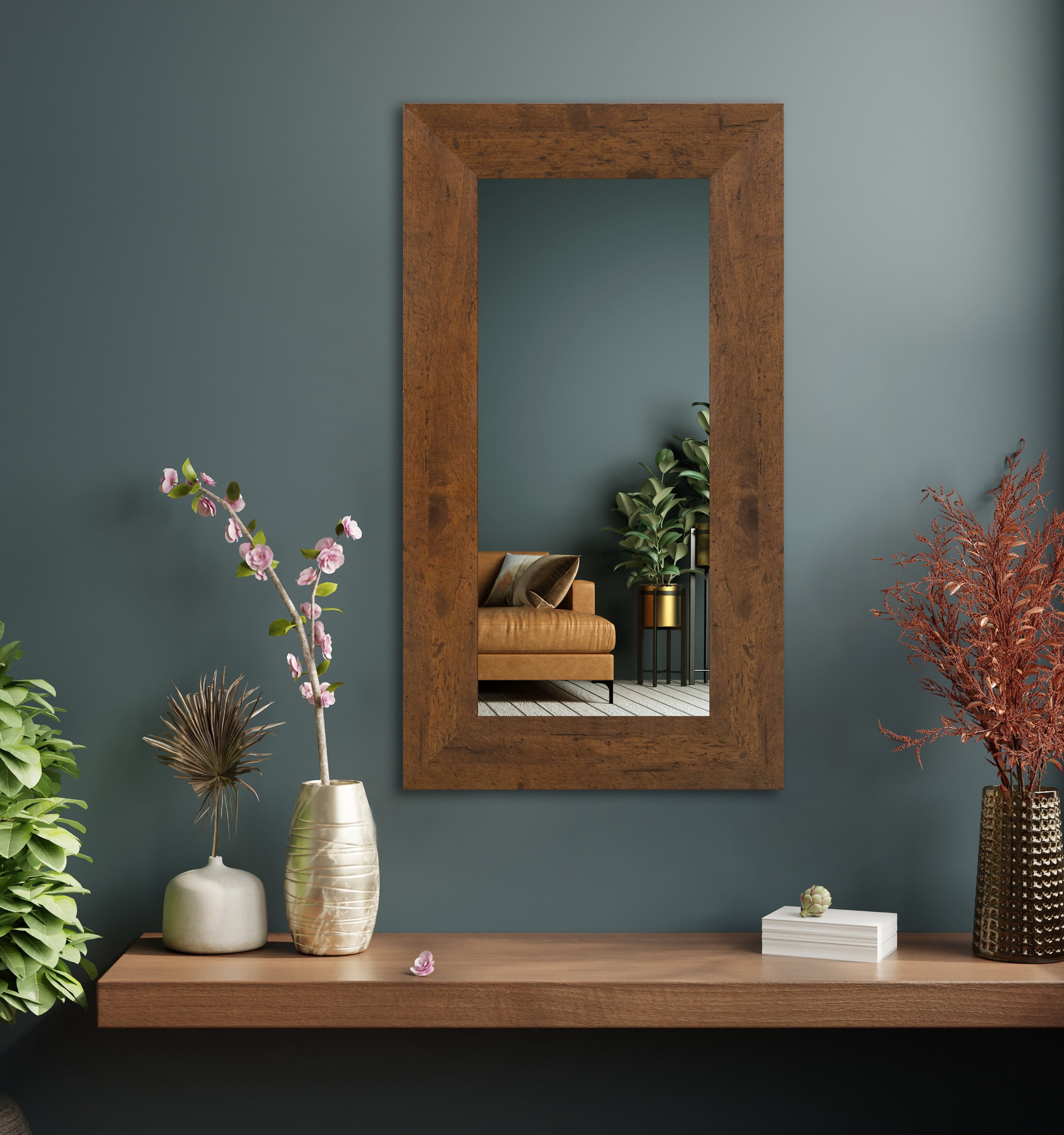 Rayne Wide 33 X 26 LIGHT WALNUT Mirror - Walmart.com