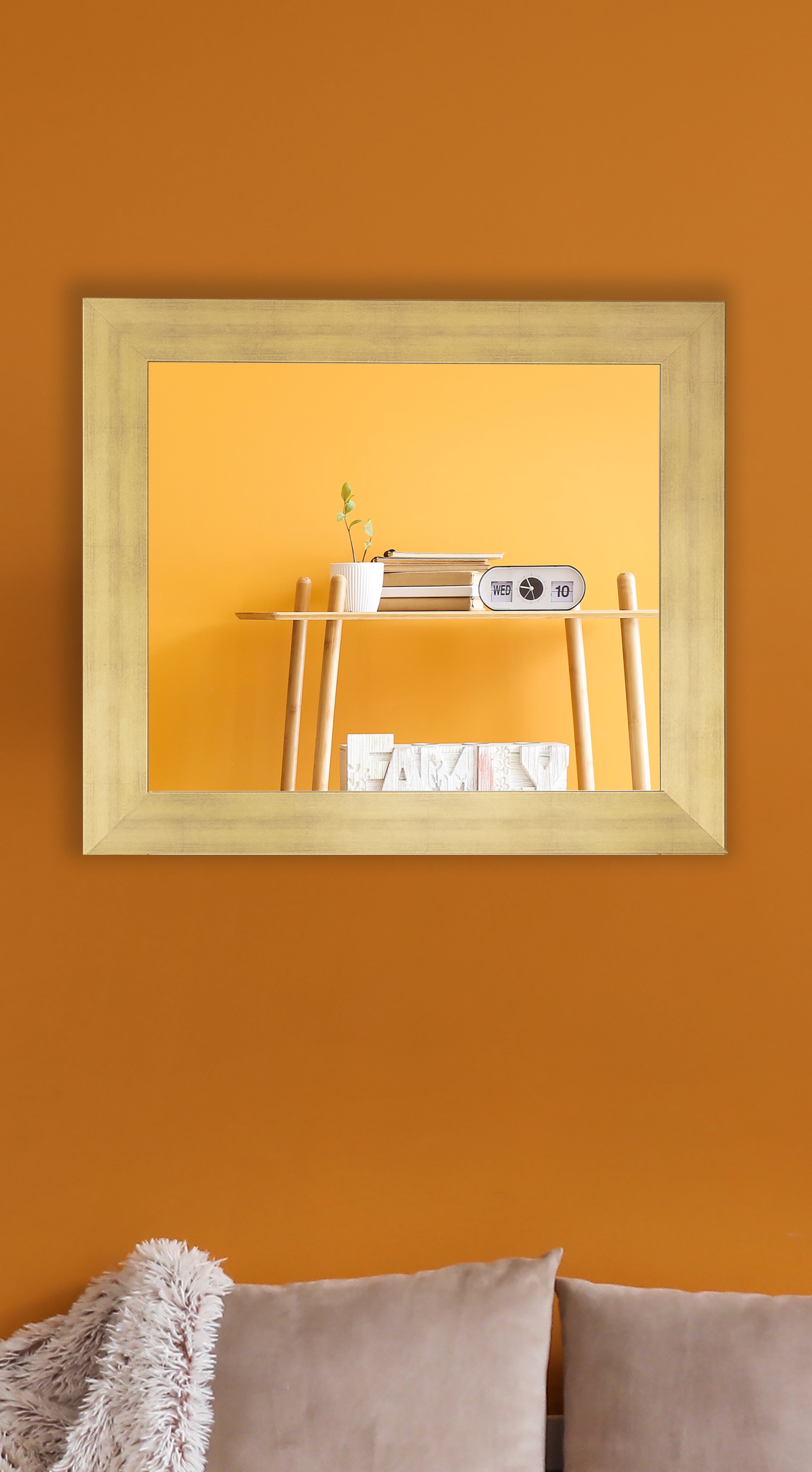Rayne Wide 33 X 28 MATTE GOLD Mirror - Walmart.com