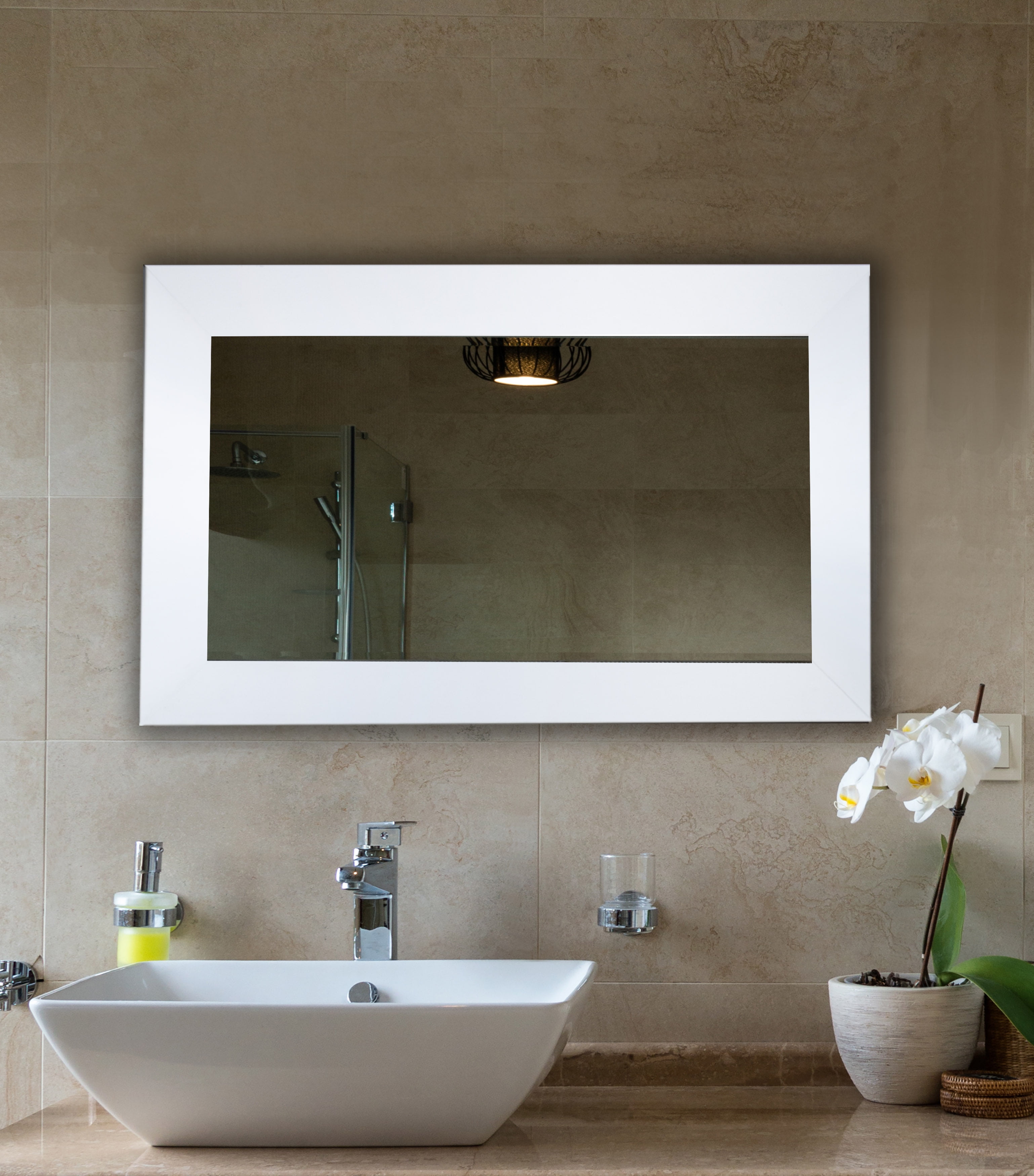 Rayne Wide 33 X 28 White Mirror - Walmart.com