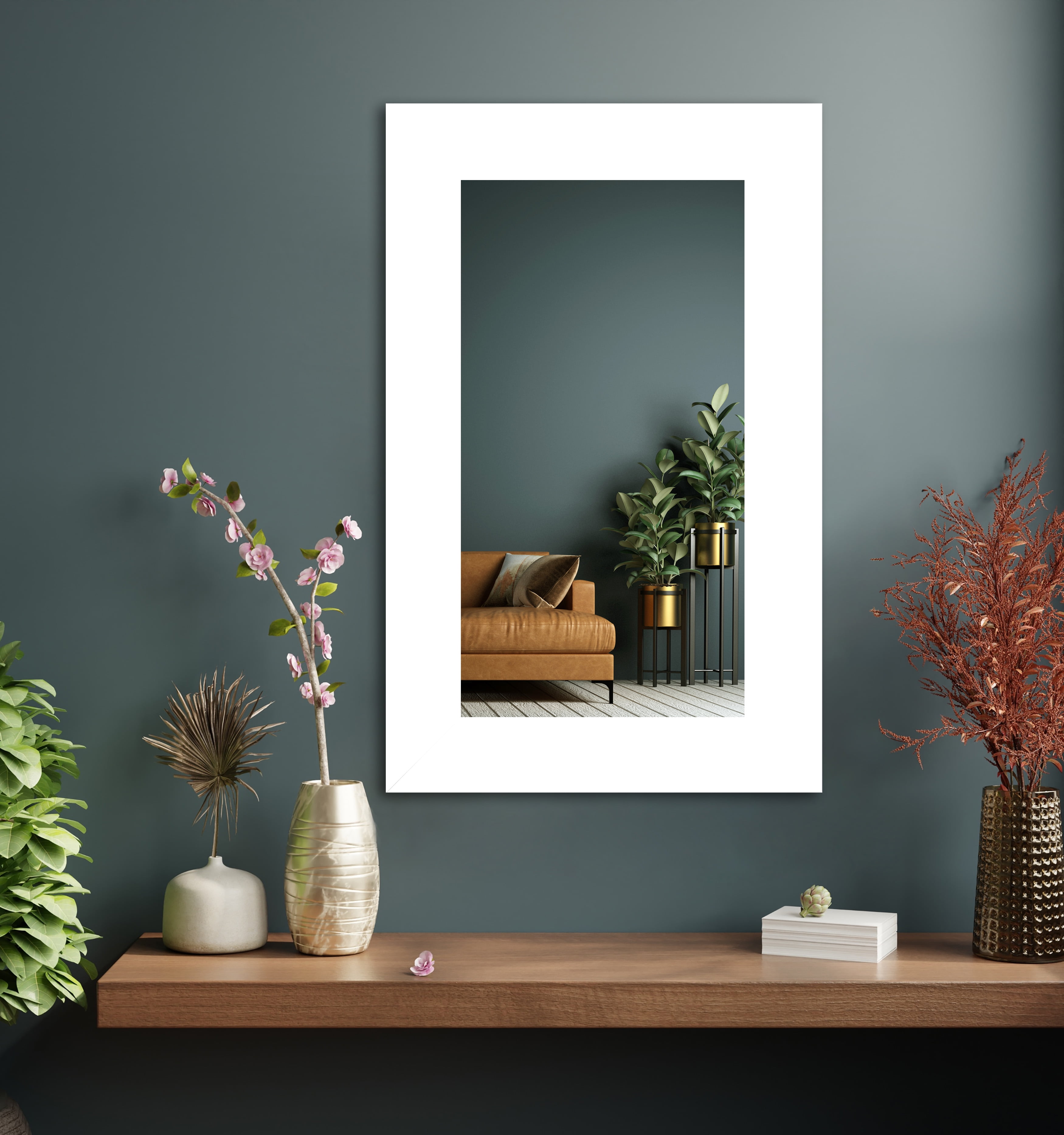 Rayne Wide 33 X 30 GLOSS WHITE Mirror - Walmart.com