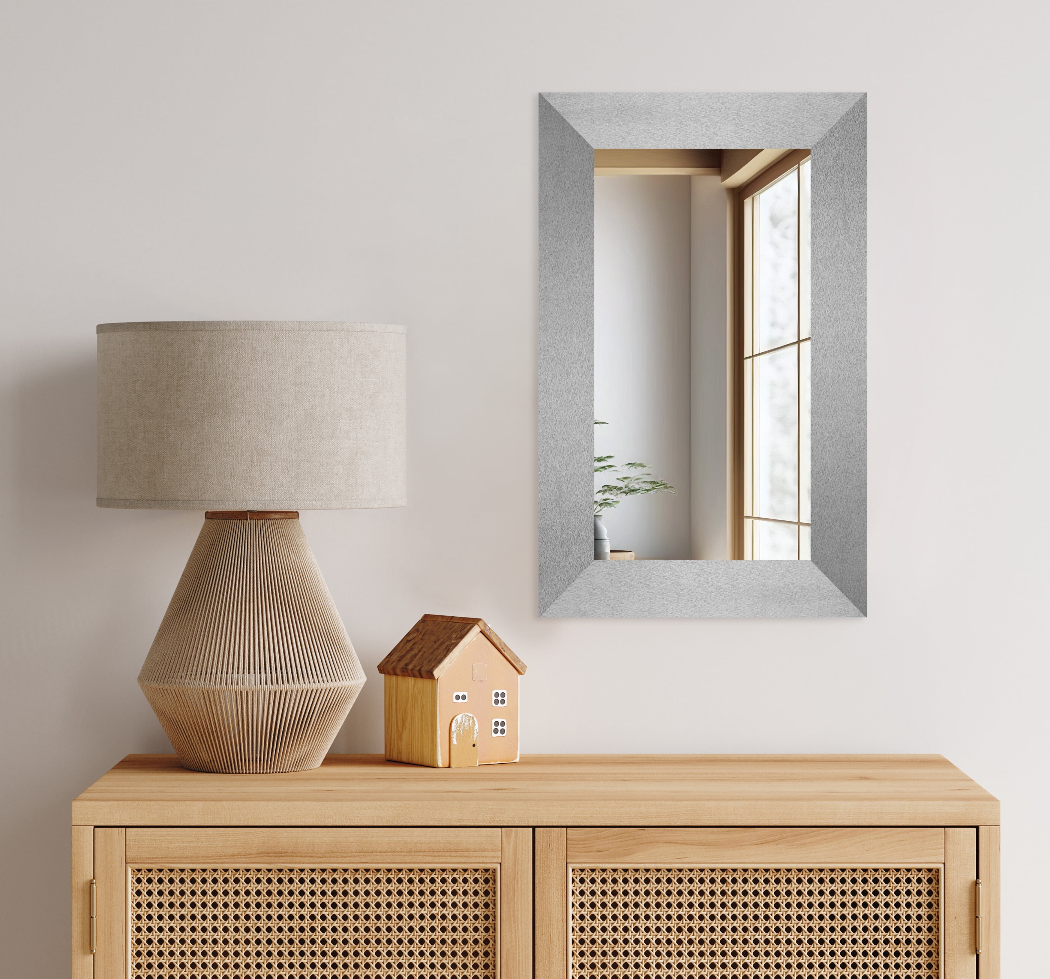 Rayne Wide 33 X 38 SILVER TUNGSTEN Mirror - Walmart.com