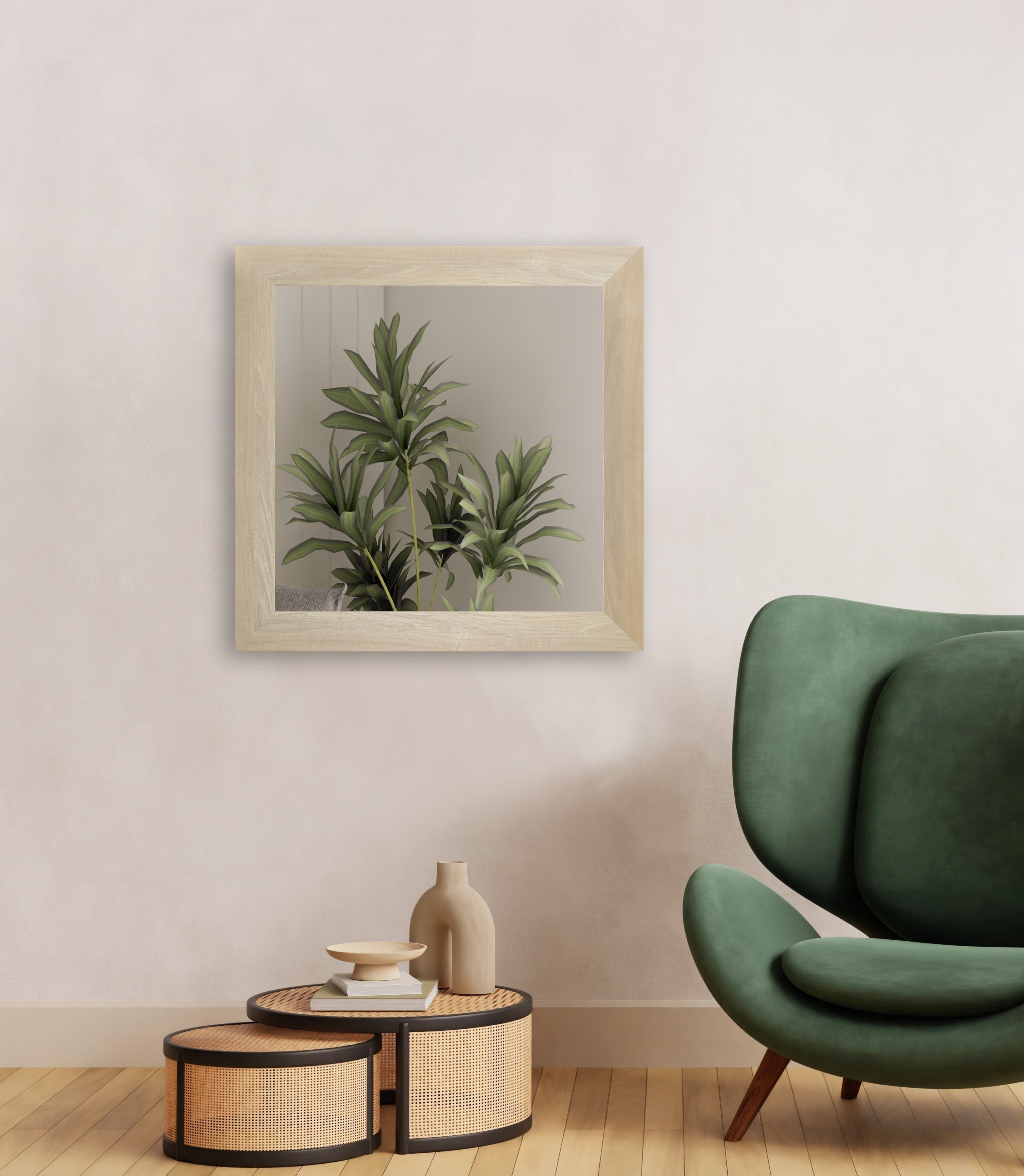 Rayne Wide 33 X 50 BLONDE MAPLE Mirror - Walmart.com