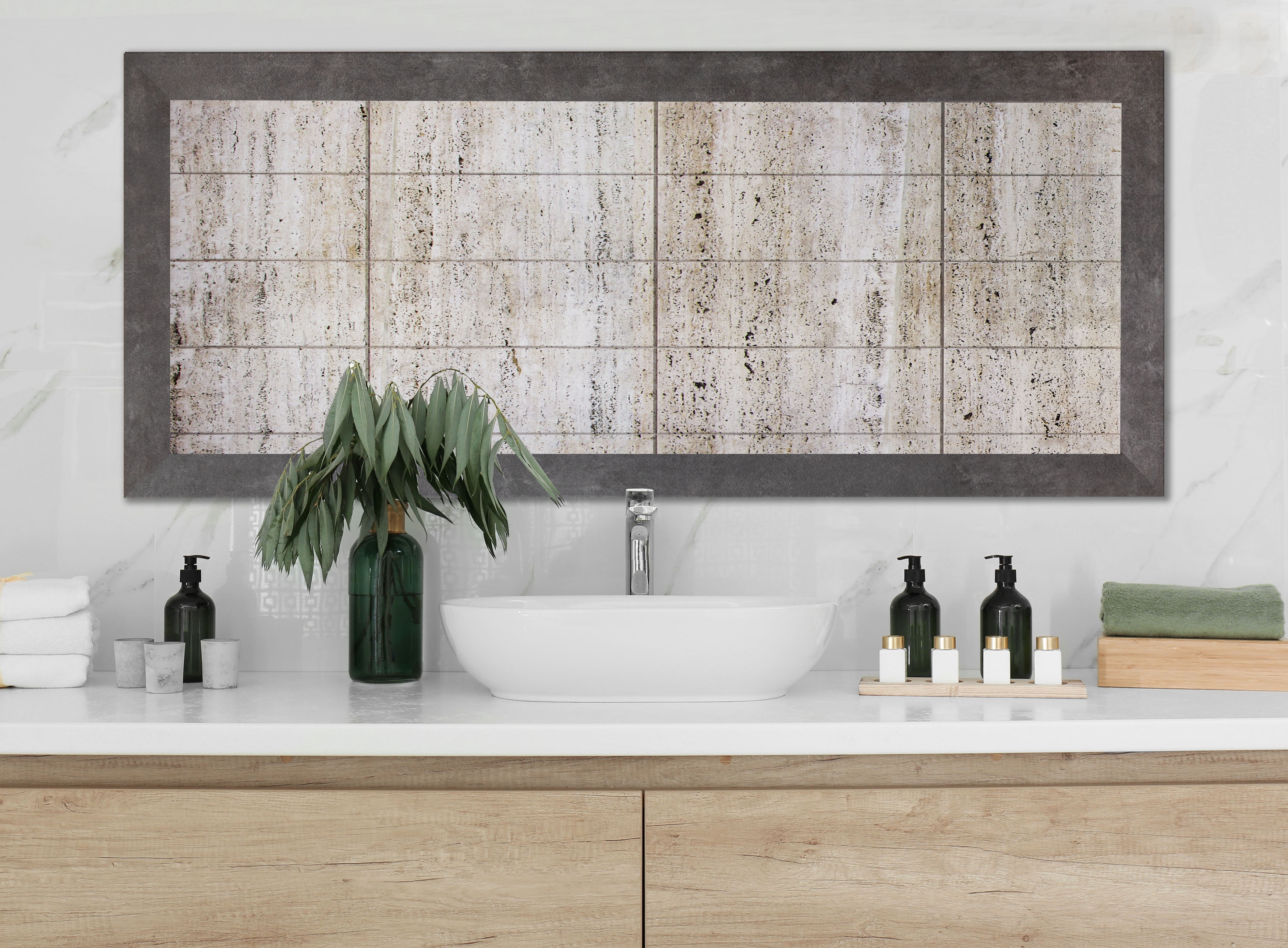Rayne Wide 33 X 54 CONCRETE Mirror - Walmart.com