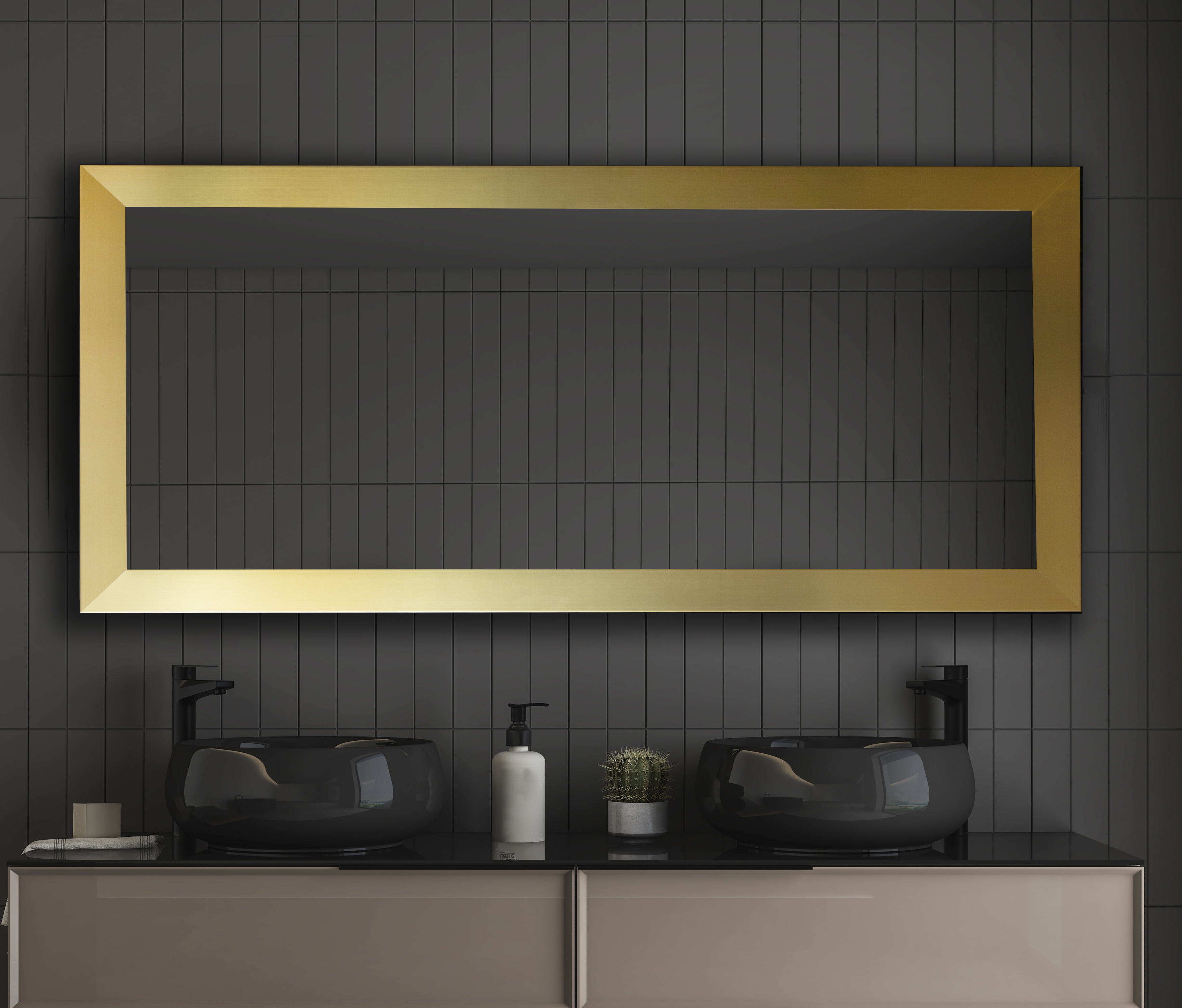 Rayne Wide 33 X 54 GOLD Mirror - Walmart Business Supplies