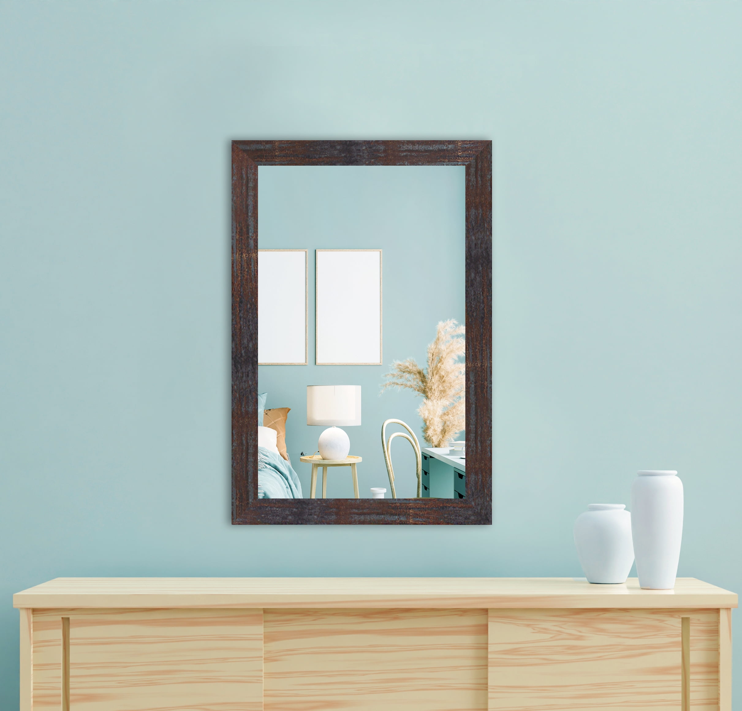 Rayne Wide 33 X 54 INDUSTRIAL STEEL BRASS Mirror - Walmart.com